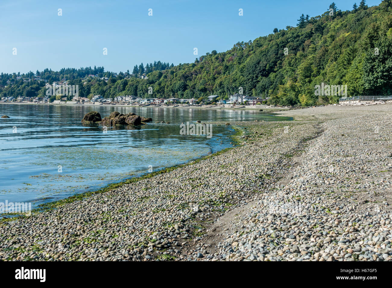 View of shoreline homes. Shot taken from Seahurst Park in Burien ...