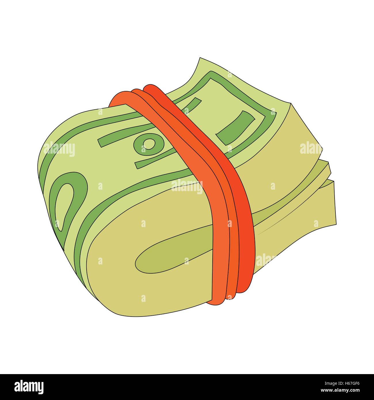 Bundle of dollars icon in cartoon style Stock Vector Image & Art - Alamy