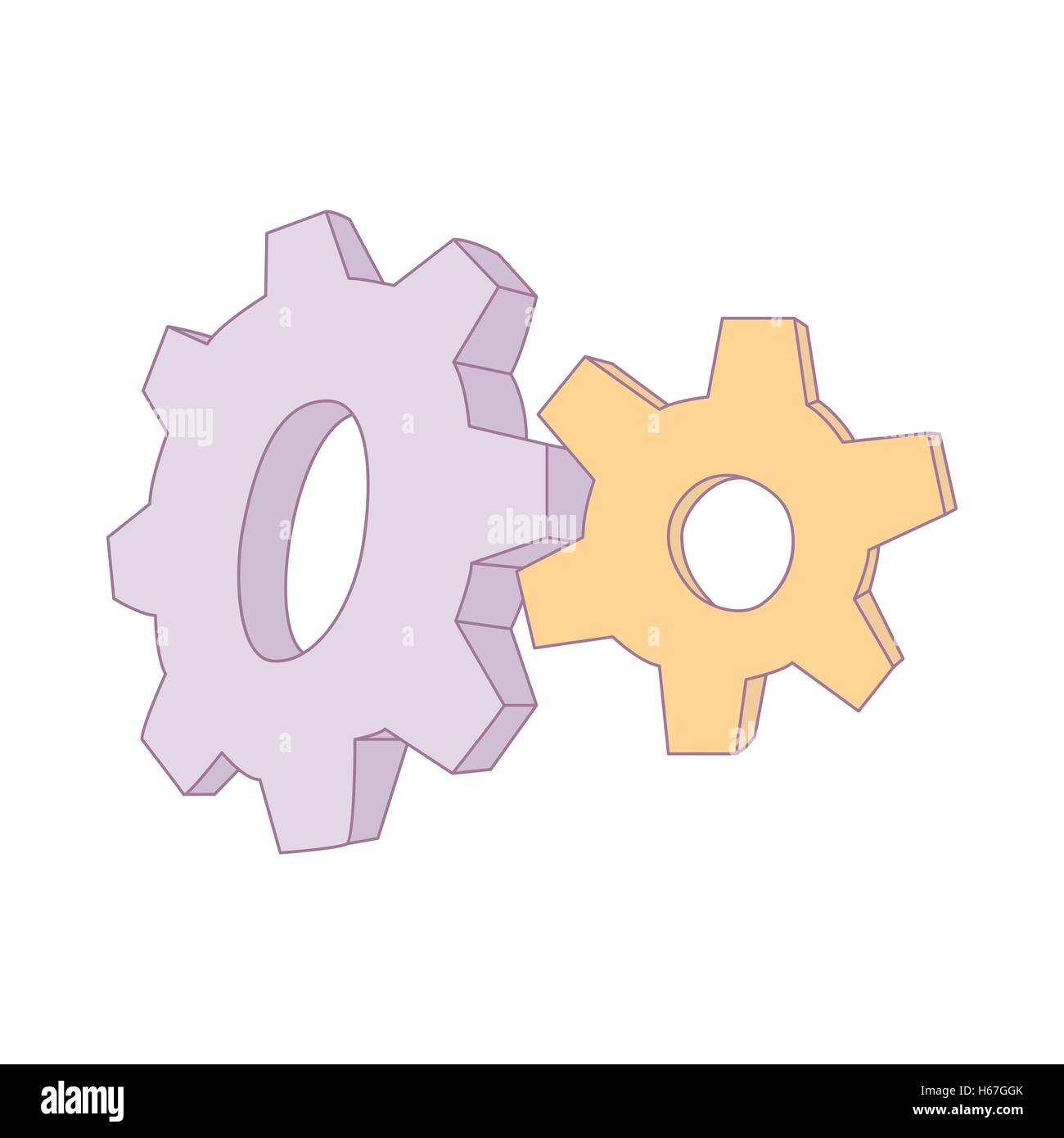 Gear icon, cartoon style Stock Vector Image & Art - Alamy