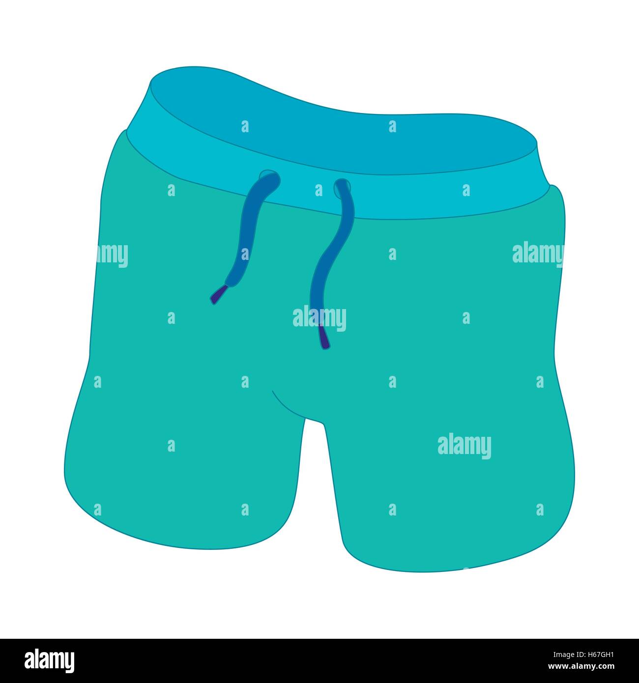 Green sport shorts icon, cartoon style Stock Vector Image & Art - Alamy