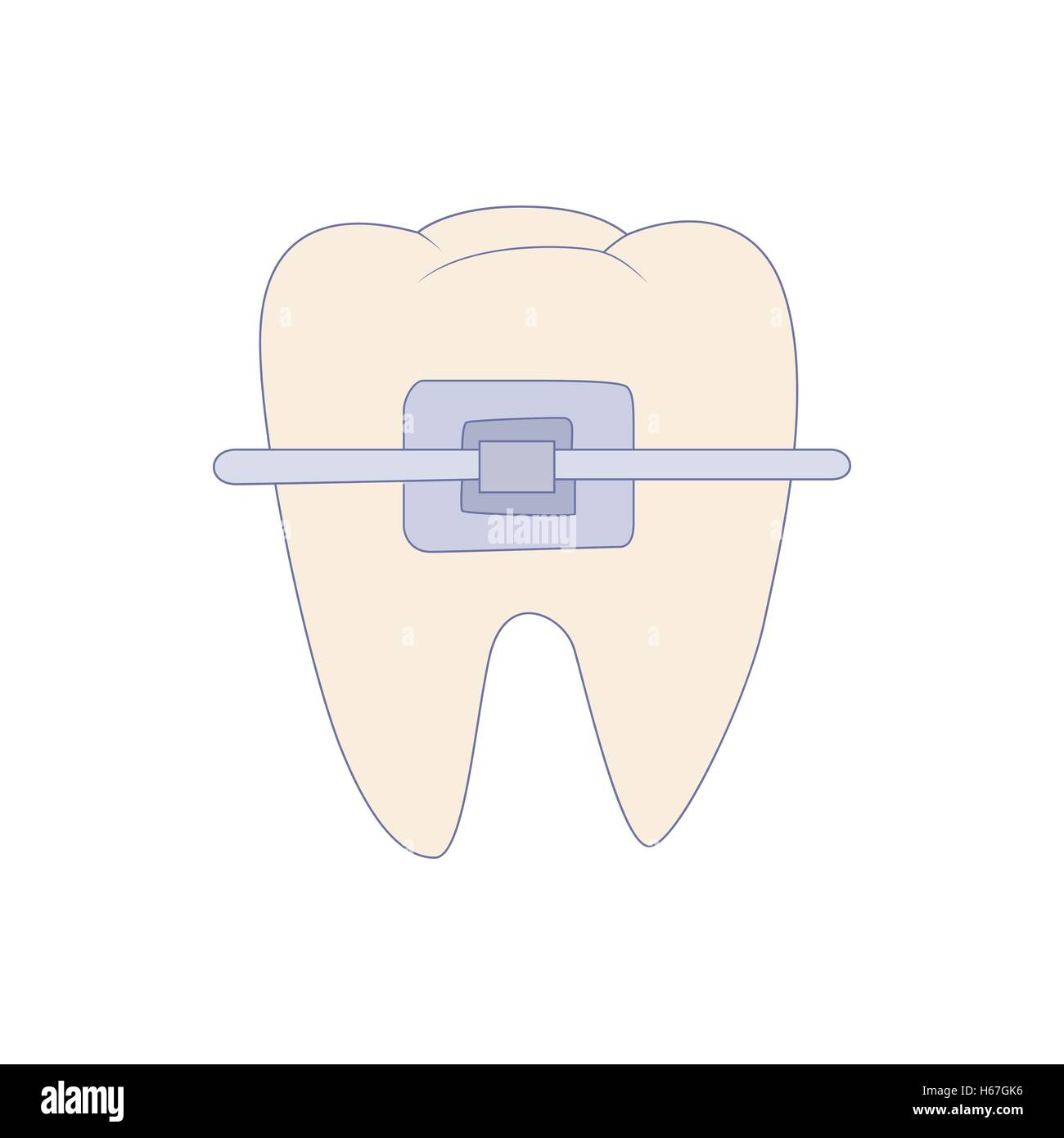 Braces on tooth icon, cartoon style Stock Vector Image & Art - Alamy