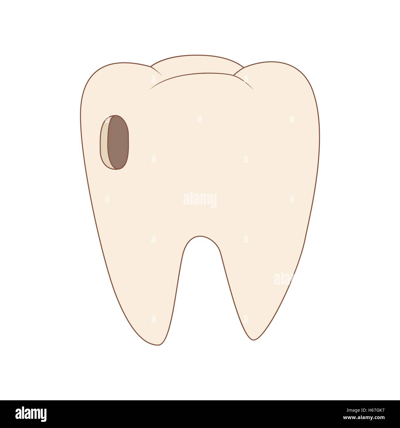 Tooth with caries icon, cartoon style Stock Vector Image & Art - Alamy