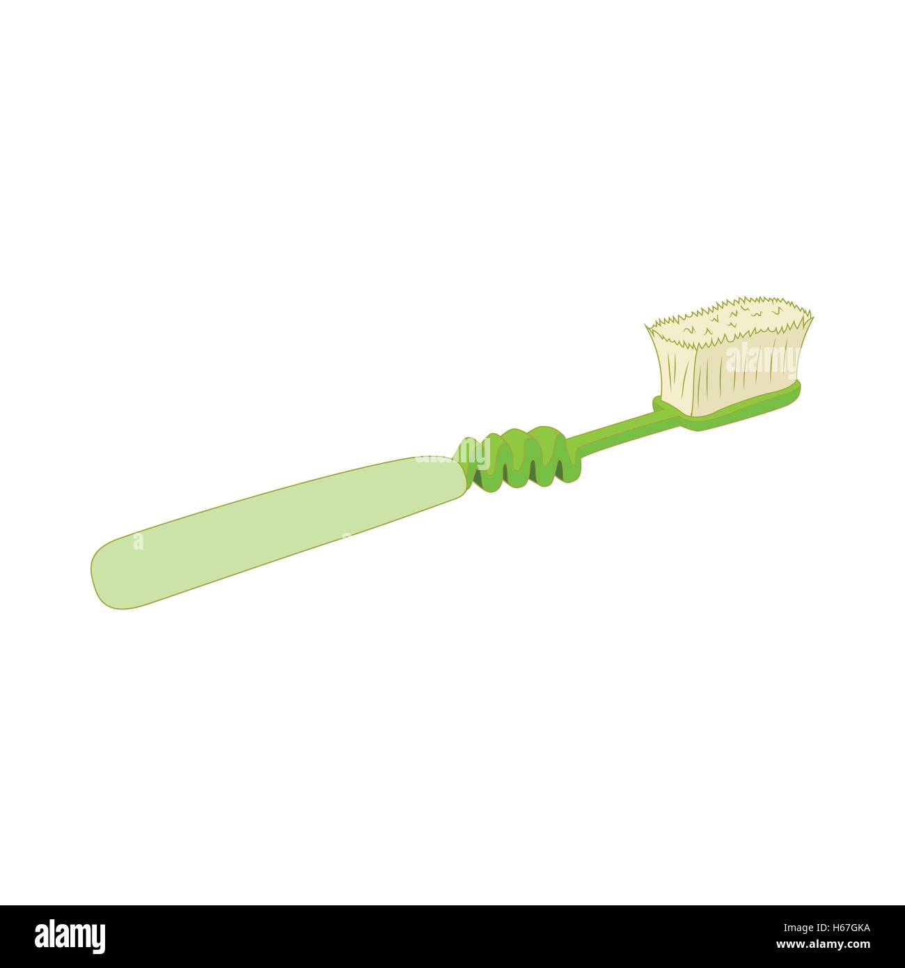 Green toothbrush icon, cartoon style Stock Vector Image & Art - Alamy