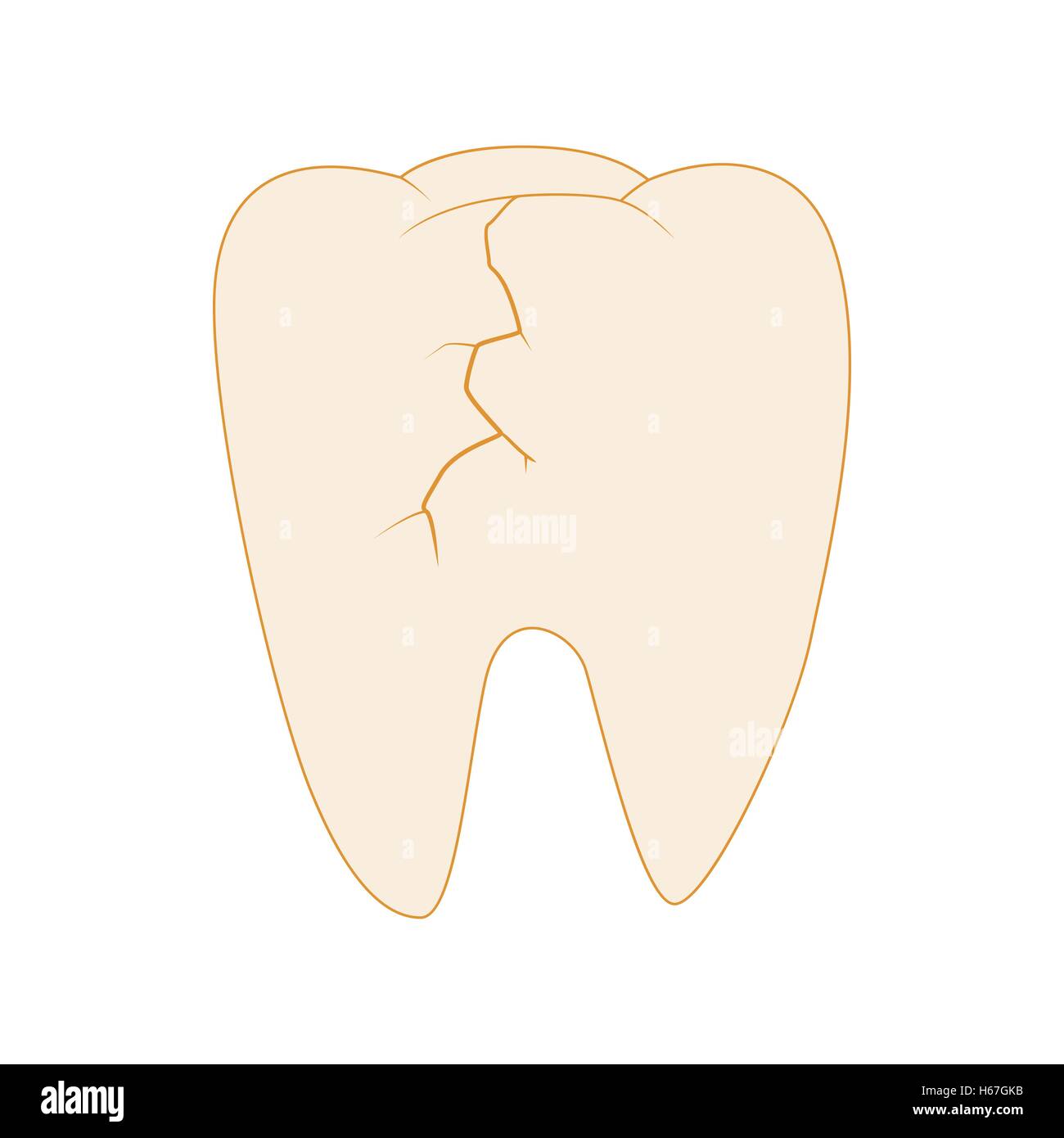 Cracked tooth icon, cartoon style Stock Vector Image & Art - Alamy