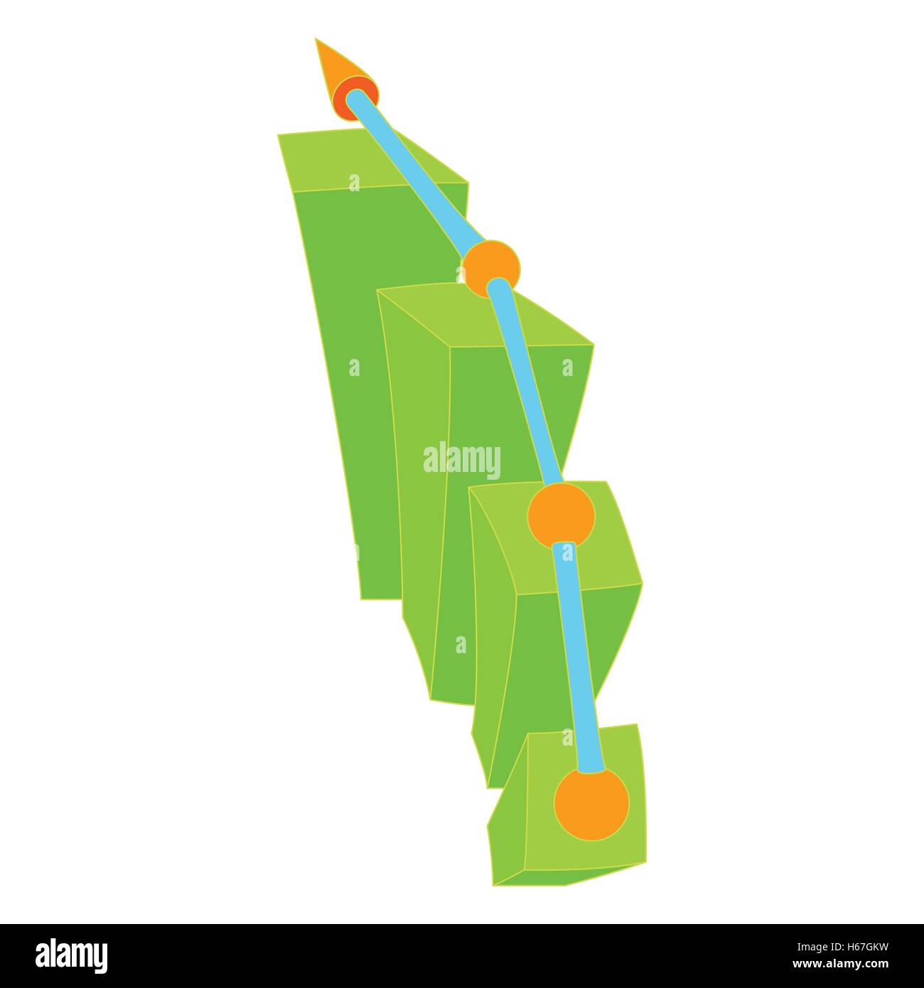 Growth chart icon, cartoon style Stock Vector Image & Art - Alamy