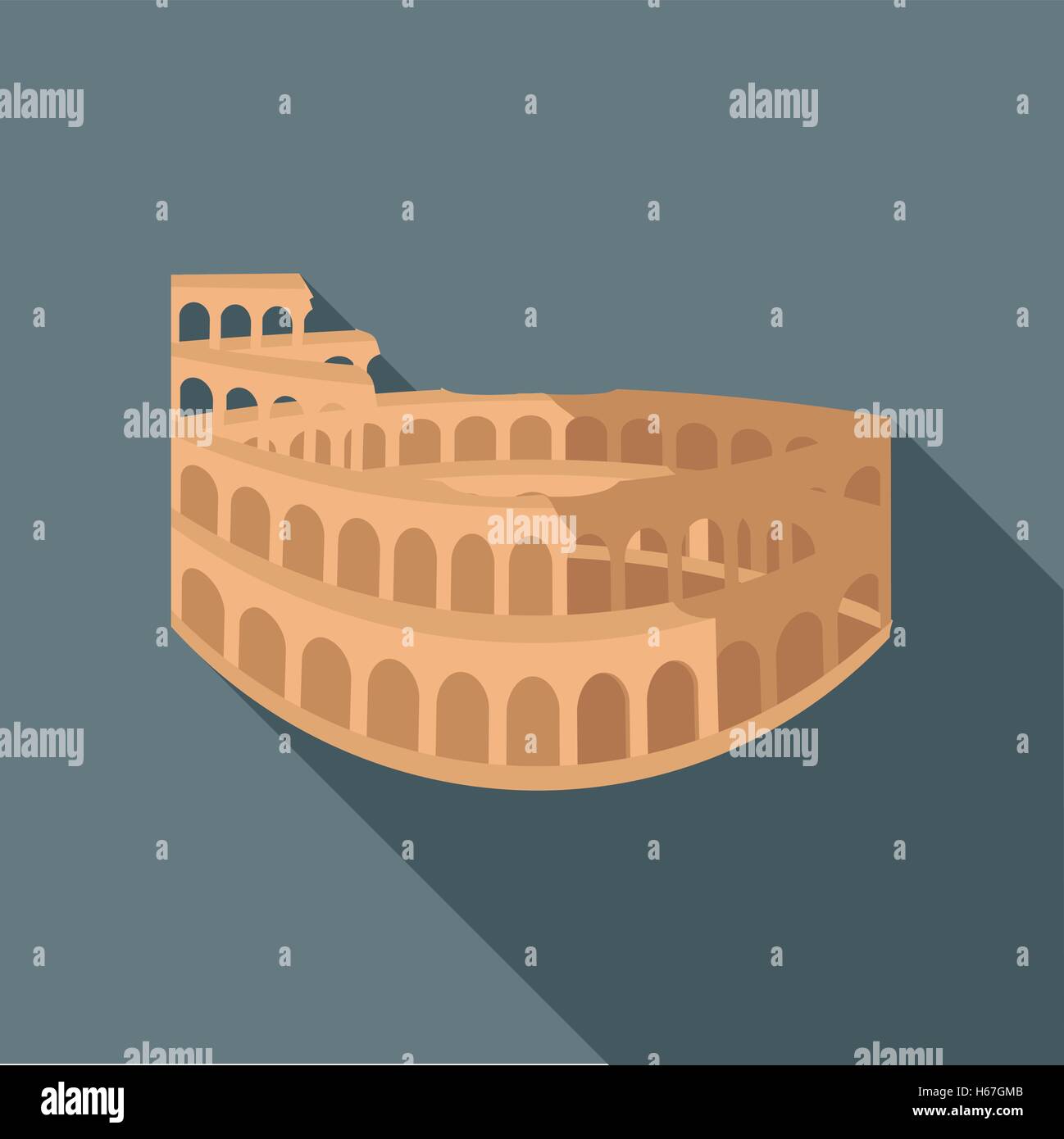 Colosseum ancient roman amphitheater in rome Stock Vector Images - Alamy