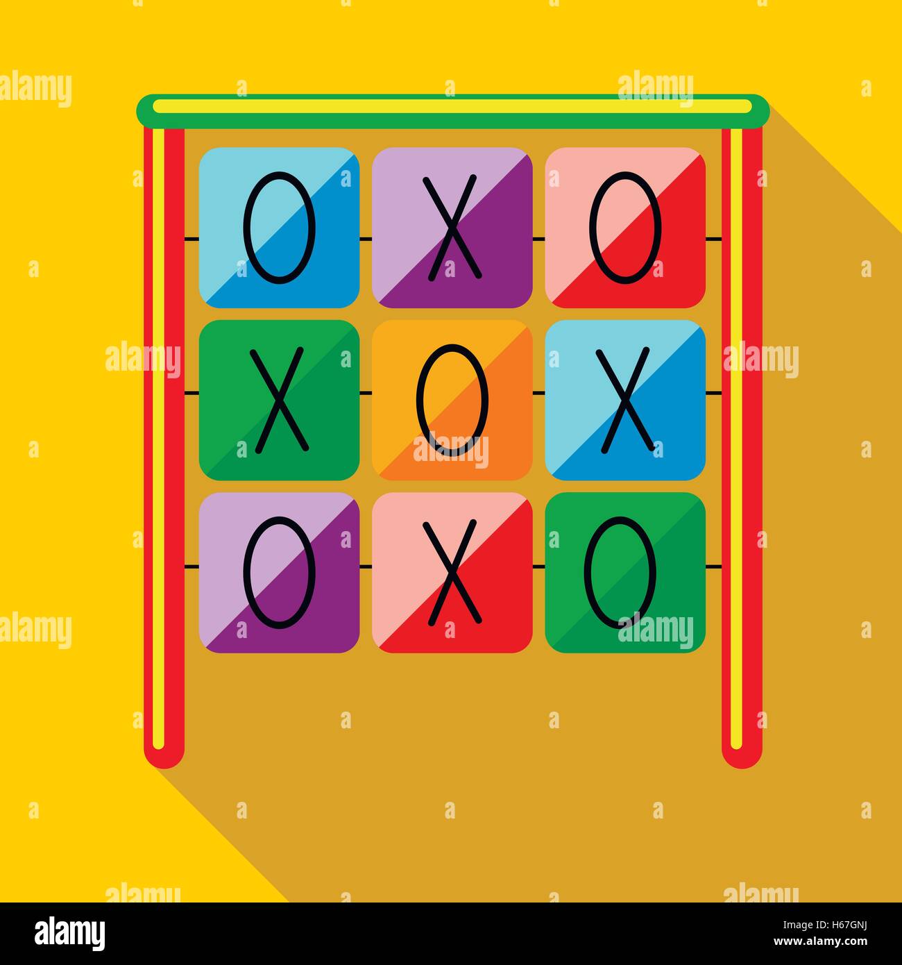 Tic tac toe game on a playground icon Stock Vector Image & Art - Alamy