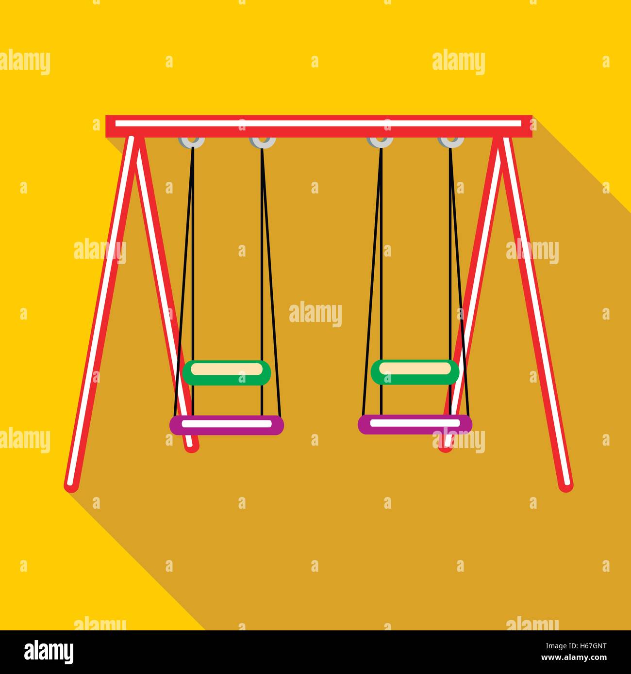 Two swings icon in flat style Stock Vector Image & Art - Alamy