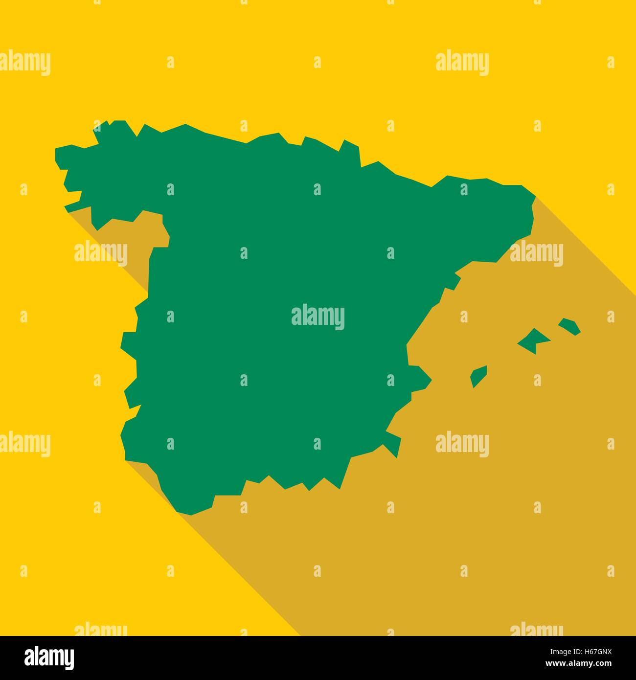 Map of Spain icon, flat style Stock Vector Image & Art - Alamy