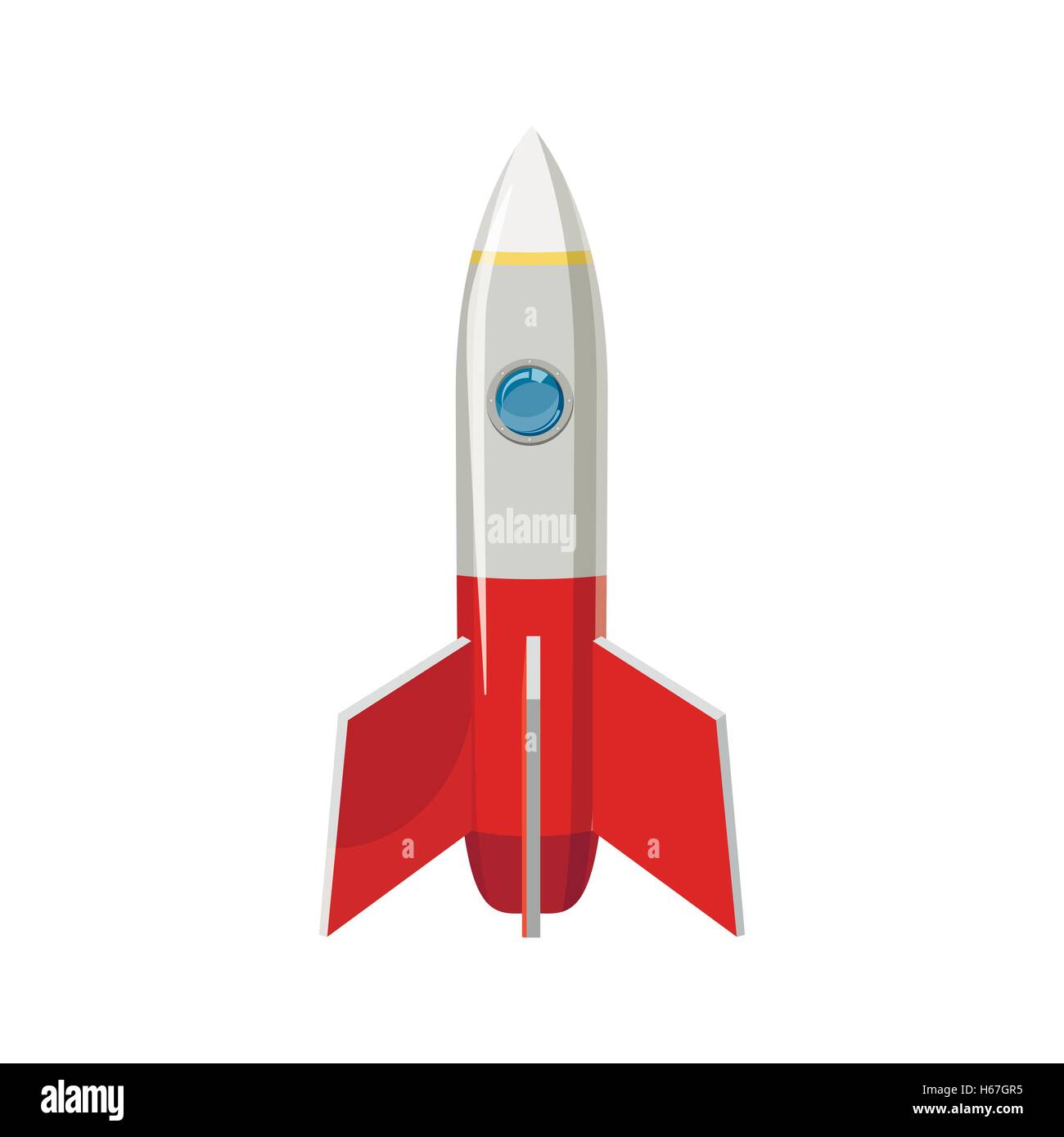 Rocket icon in cartoon style Stock Vector Image & Art - Alamy