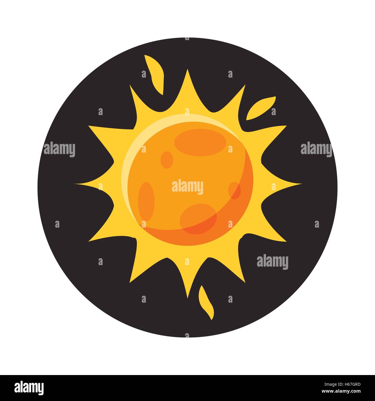 Sun in space icon, cartoon style Stock Vector Image & Art - Alamy