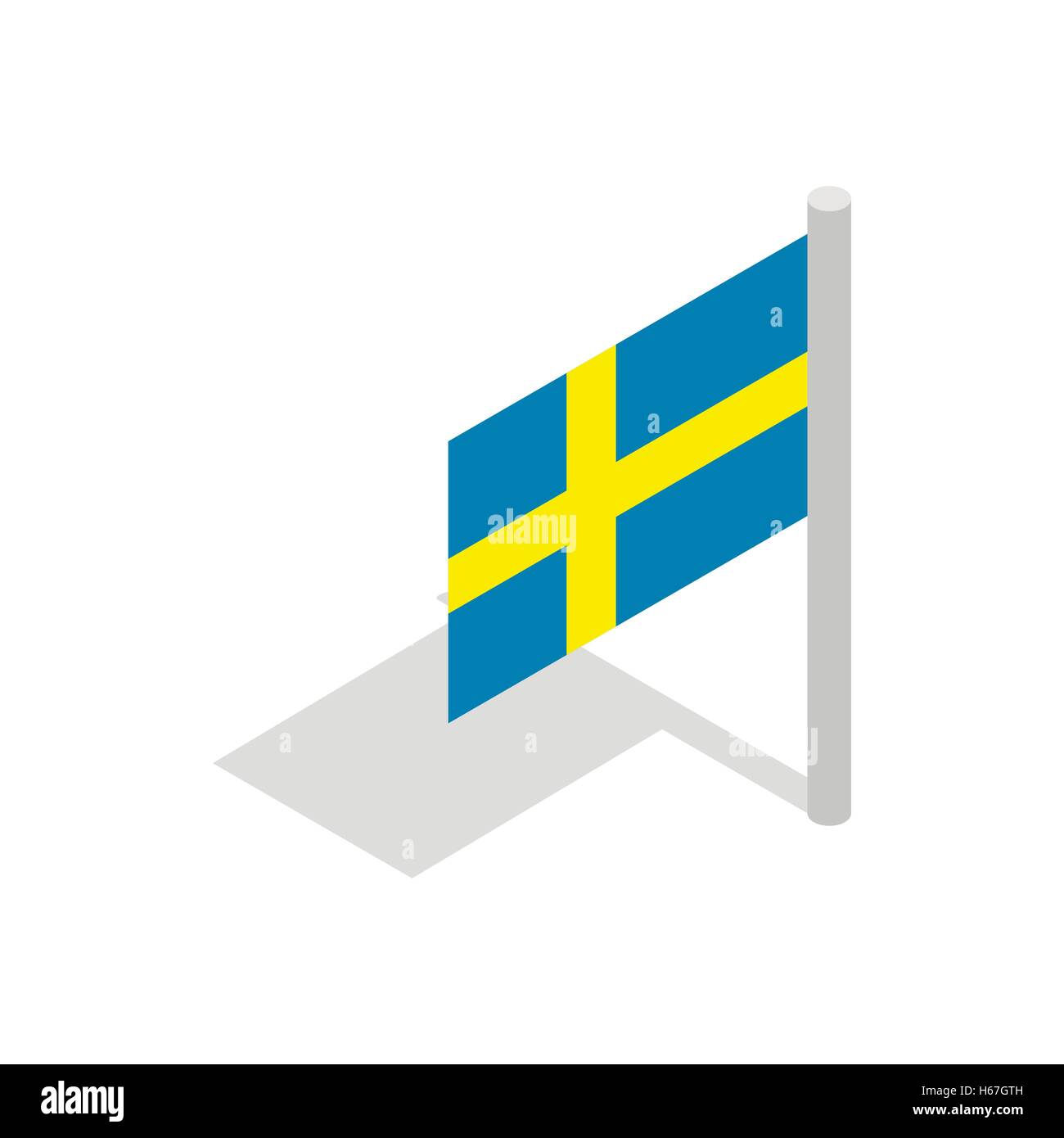 Swedish Flag Flying Stock Vector Images Alamy