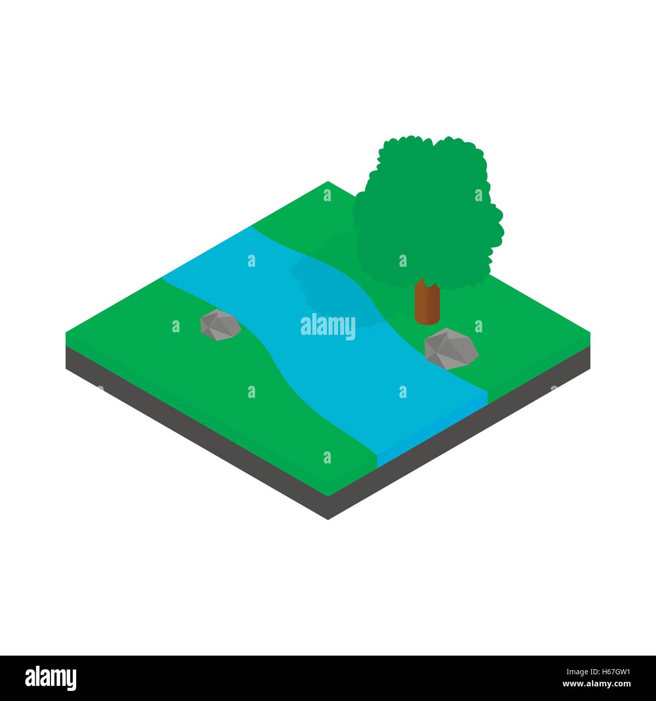 River landscape icon, isometric 3d style Stock Vector Image & Art - Alamy