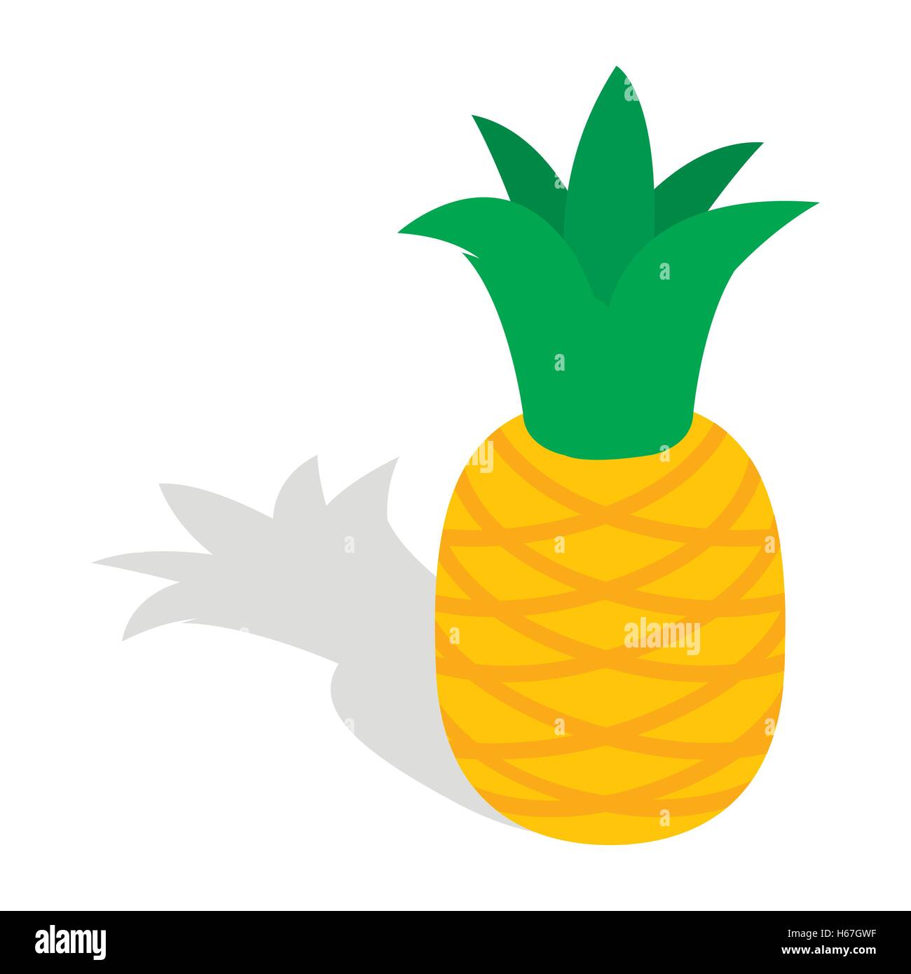 Pineapple icon in isometric 3d style Stock Vector Image & Art - Alamy