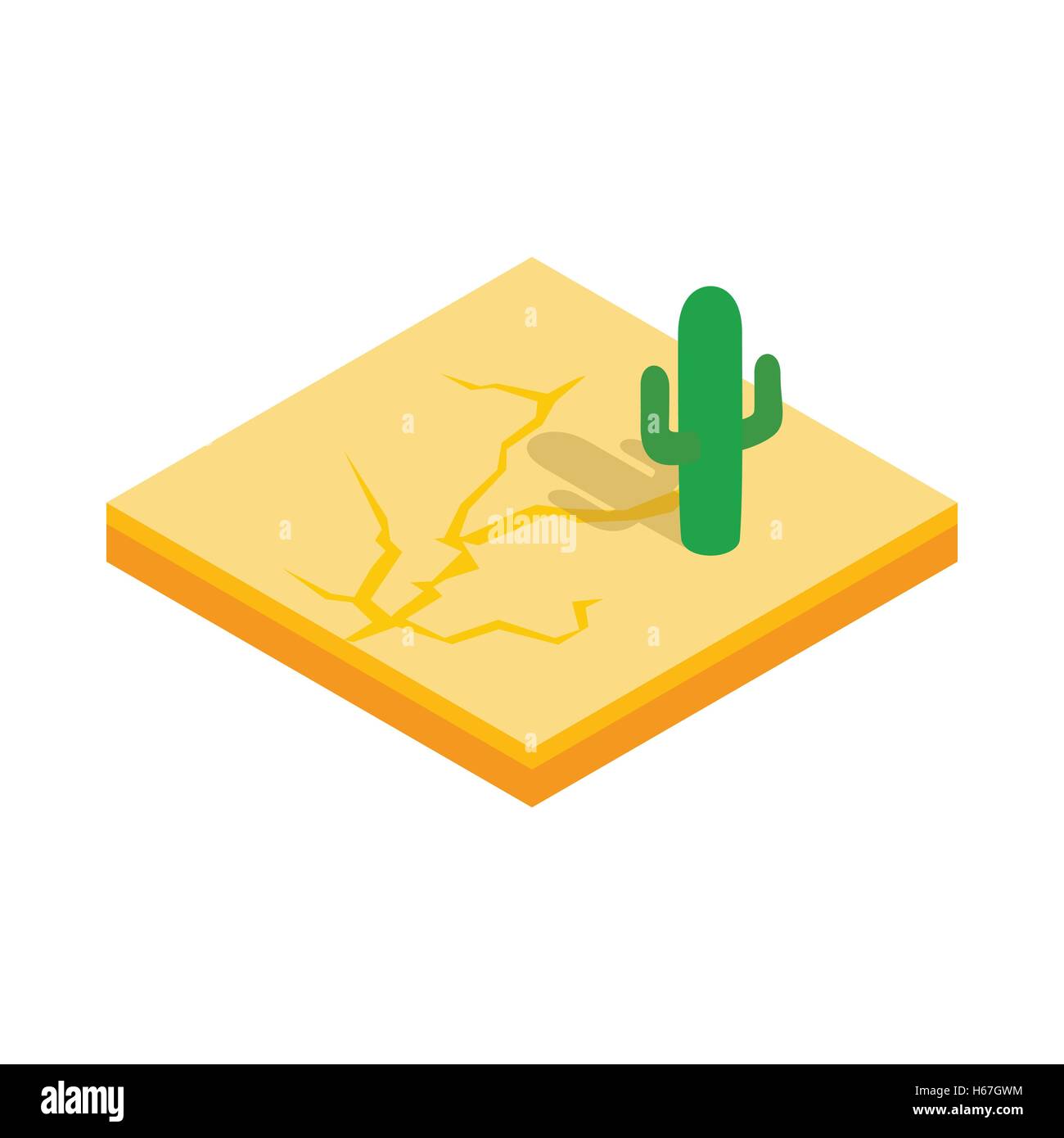 Desert cactus landscape icon, isometric 3d style Stock Vector Image & Art - Alamy