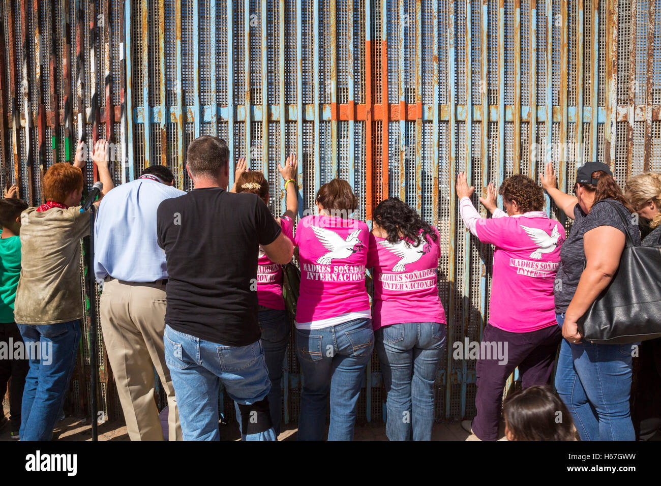 Tijuana, Mexico - People pray during Sunday interfaith worship at the U ...