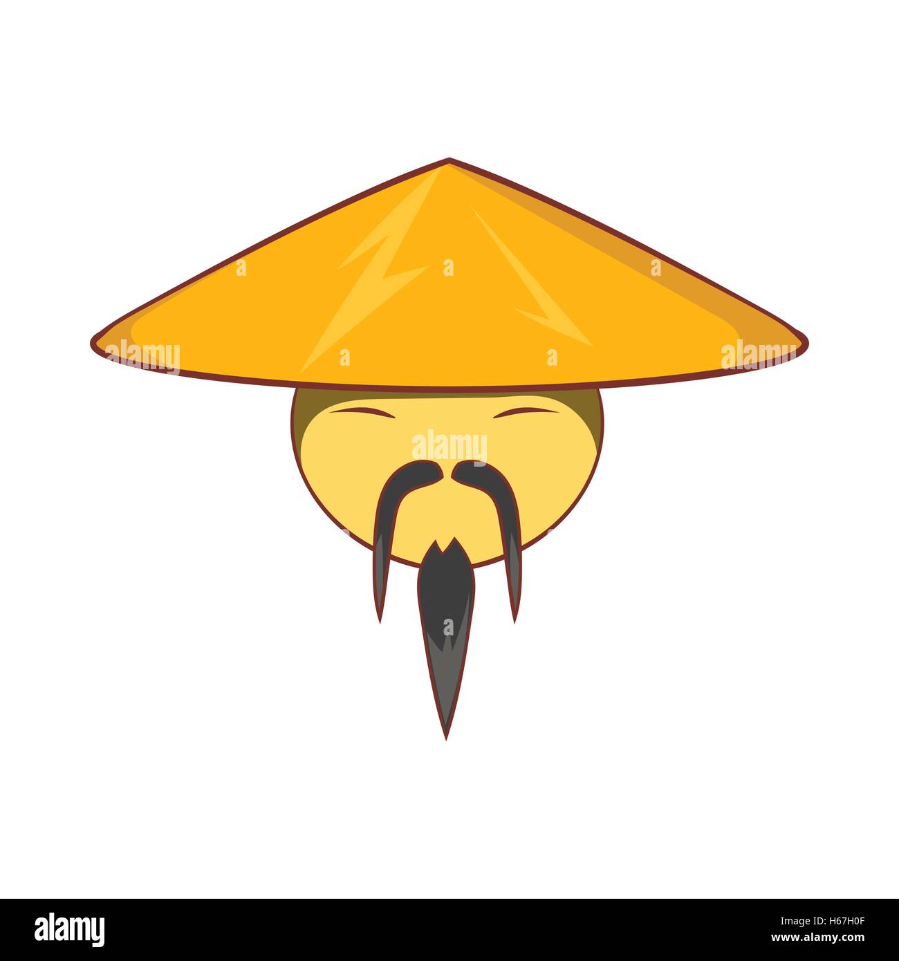 Asian woman conical hat Cut Out Stock Images & Pictures - Alamy