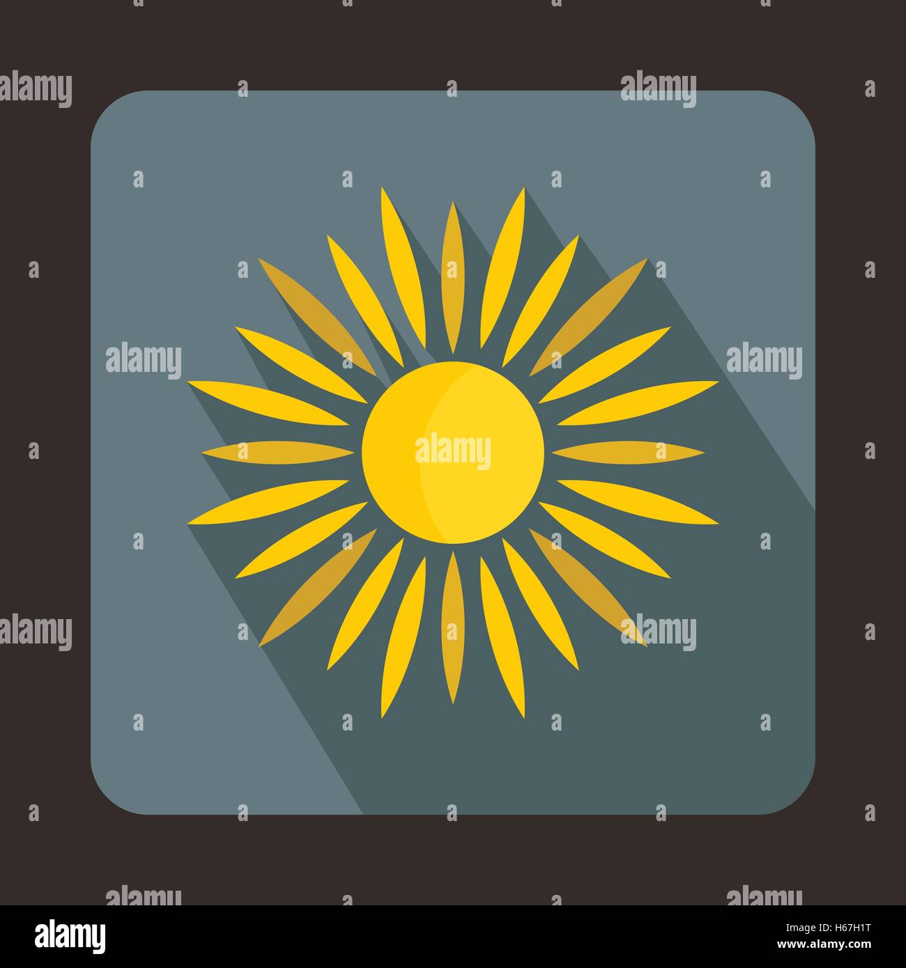 Sun icon in flat style Stock Vector Image & Art - Alamy