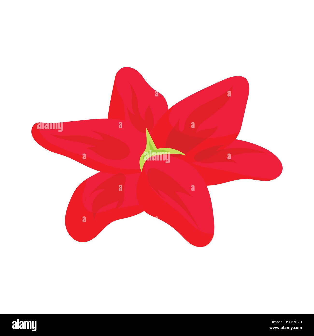 Red lily icon, cartoon style Stock Vector Image & Art - Alamy