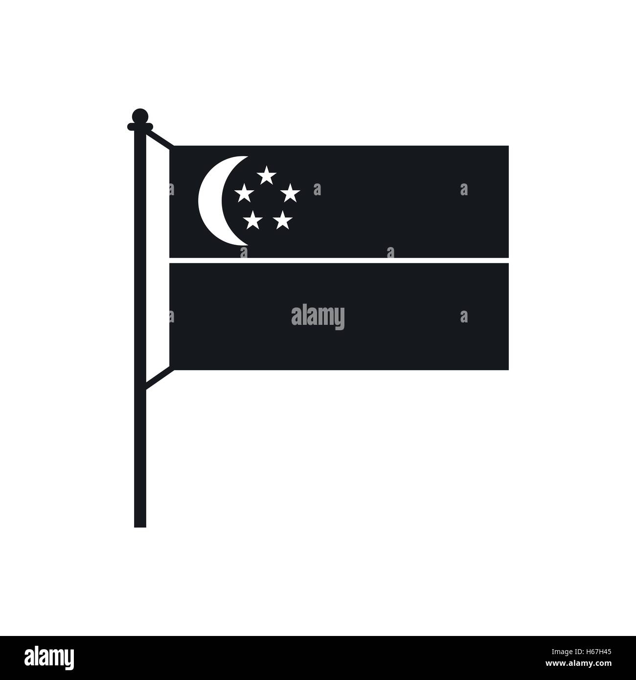 Flag of Singapore icon, simple style Stock Vector Image & Art - Alamy