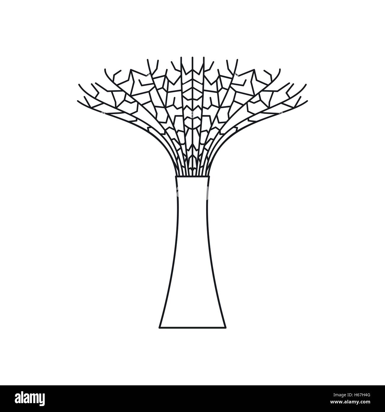 Singapore Supertree at the Gardens By The Bay icon Stock Vector Image ...