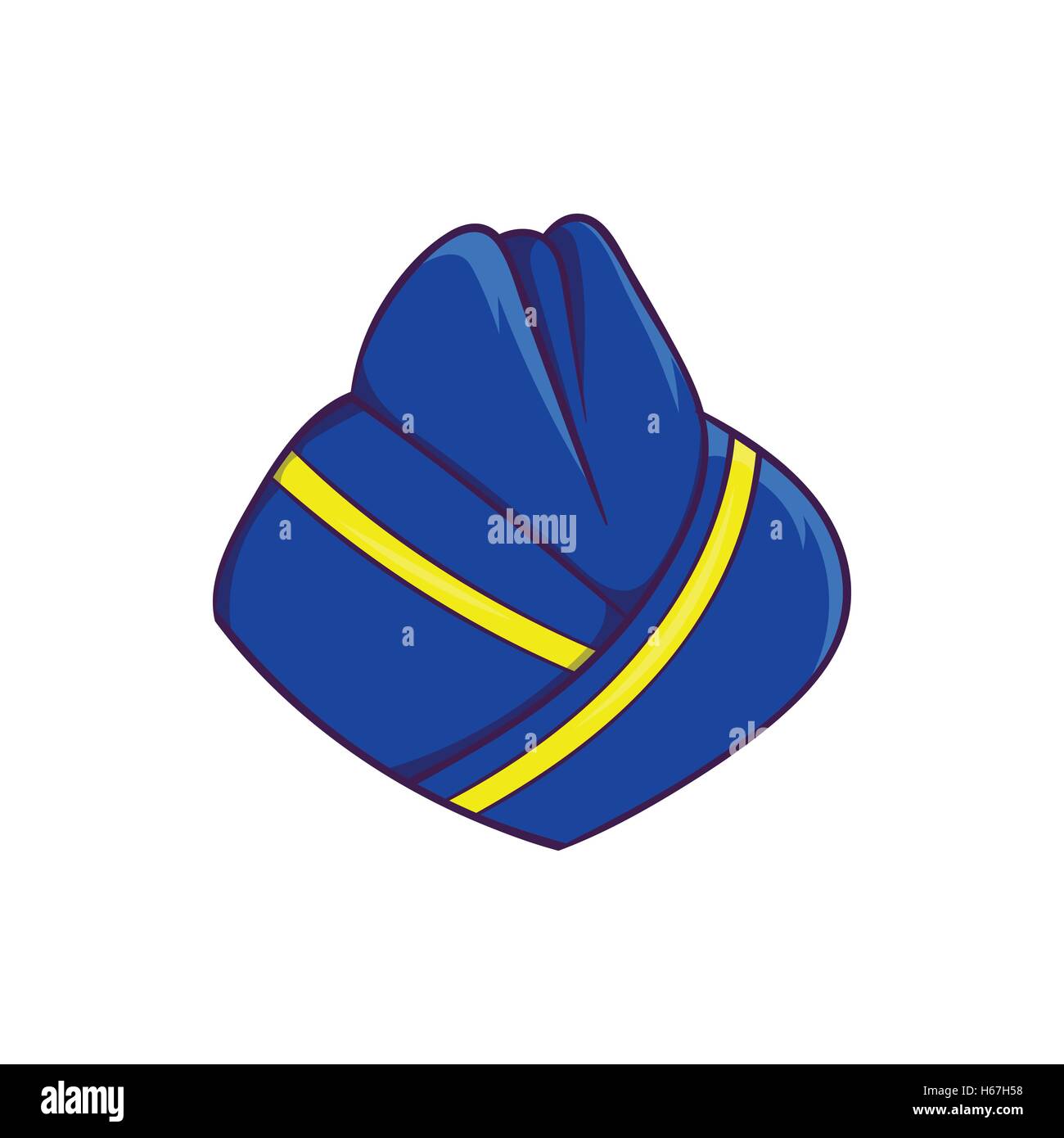 Blue forage cap of stewardess icon, cartoon style Stock Vector Image ...