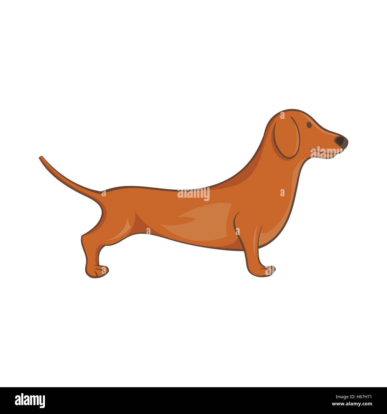 Brown dachshund dog icon, cartoon style Stock Vector Image & Art - Alamy
