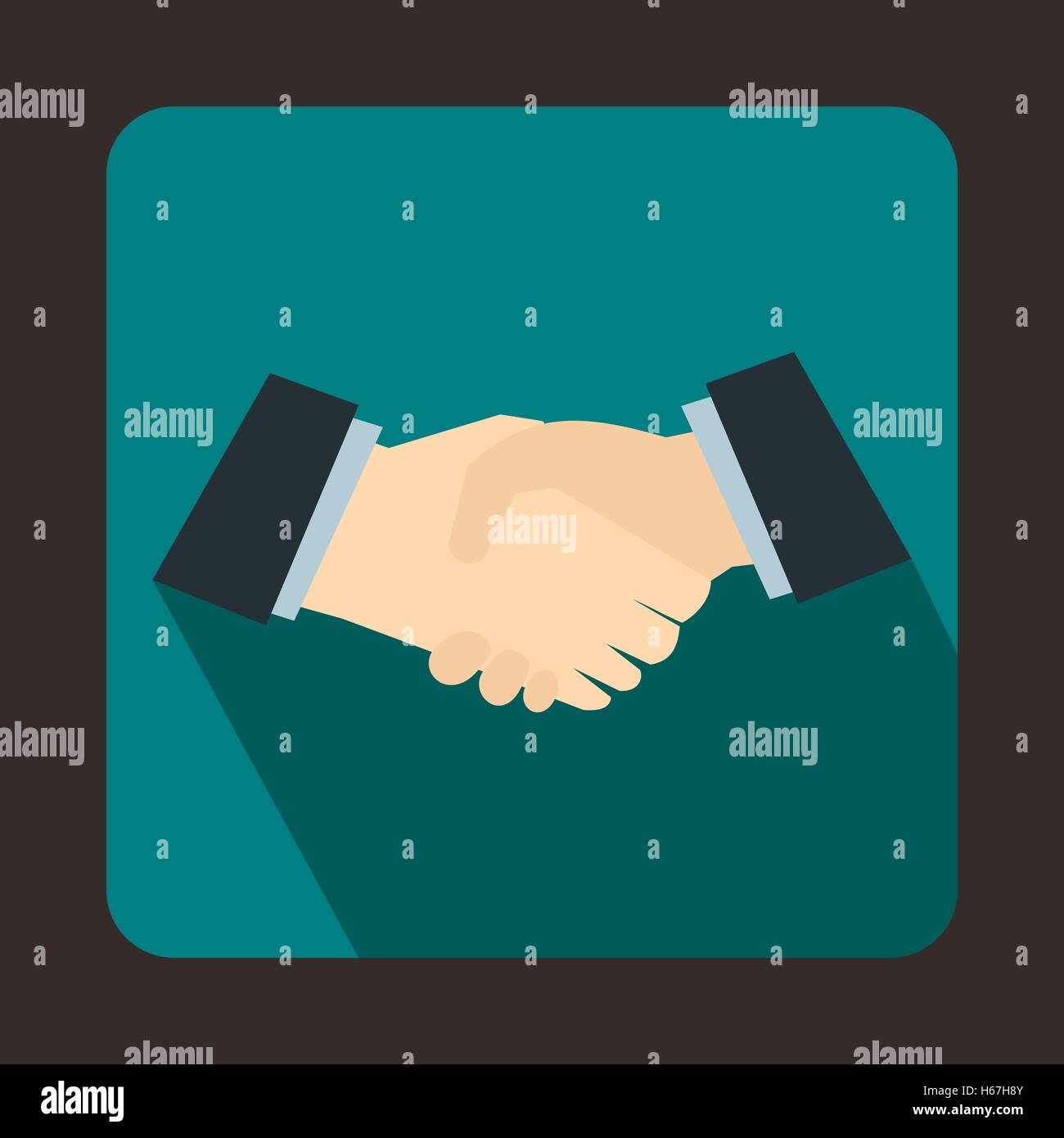 Handshake icon in flat style Stock Vector Image & Art - Alamy