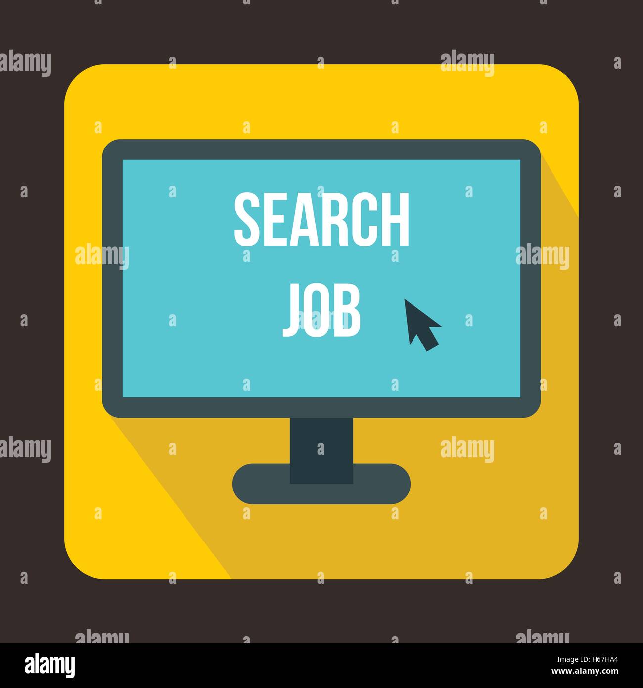 Search Job icon in flat style Stock Vector Image & Art - Alamy