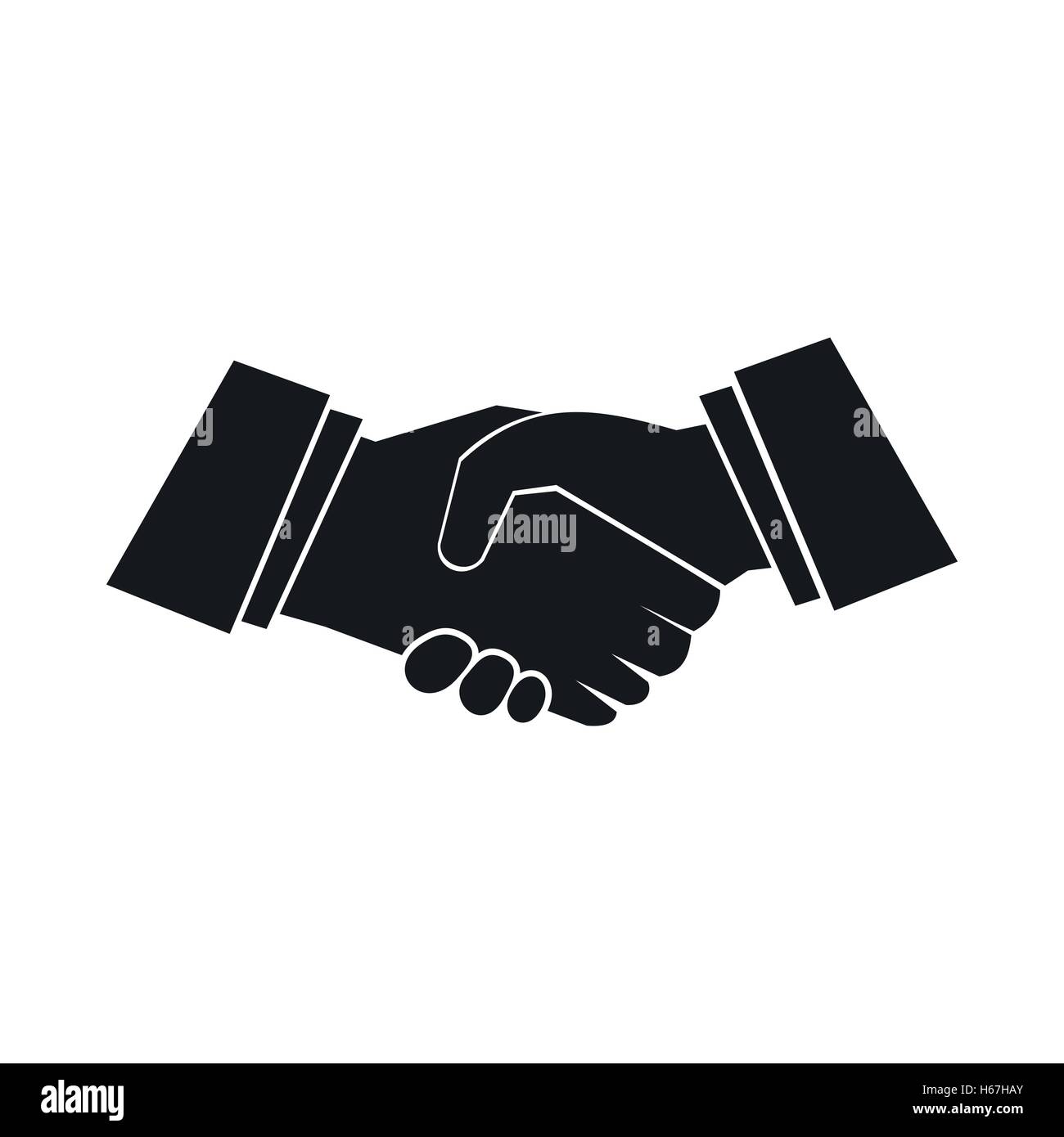 Handshake icon, simple style Stock Vector Image & Art - Alamy