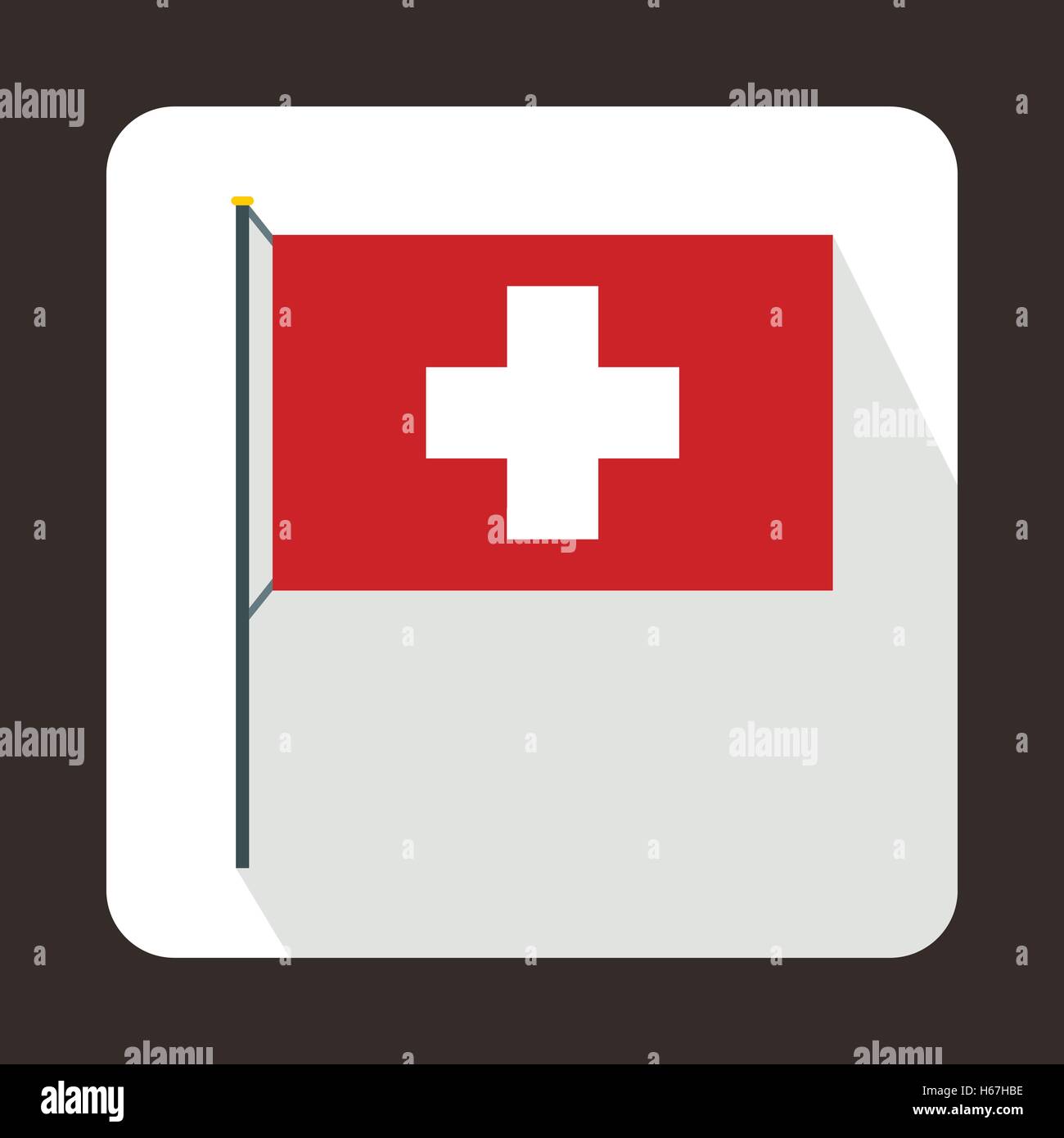Switzerland flag icon in flat style Stock Vector Image & Art - Alamy