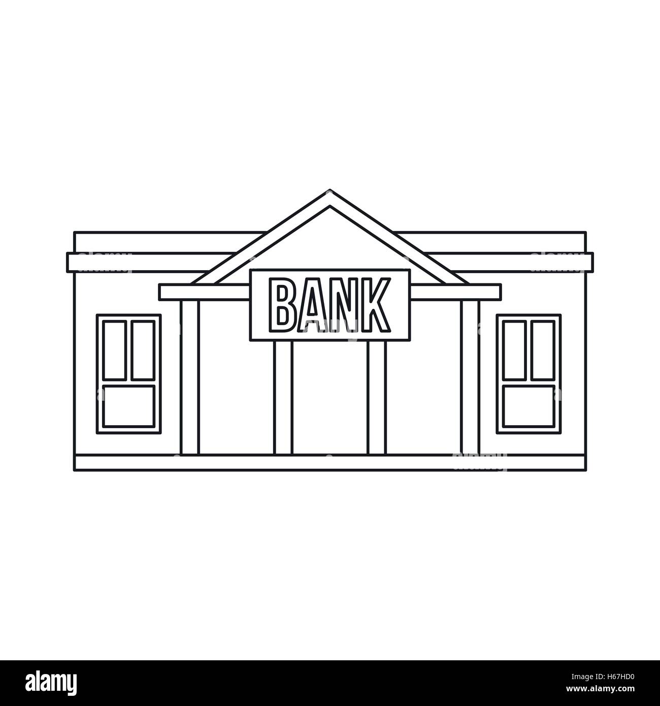 Architectural courthouse icon outline Cut Out Stock Images & Pictures ...