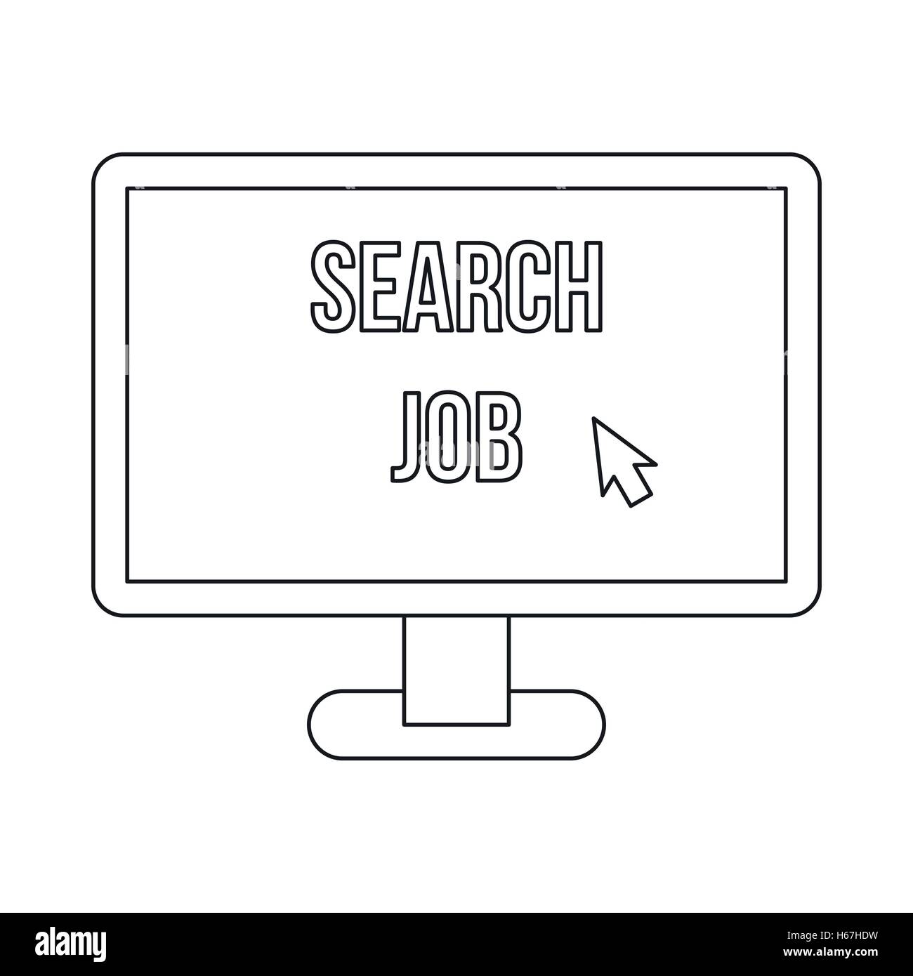 Search Job icon, outline style Stock Vector Image & Art - Alamy