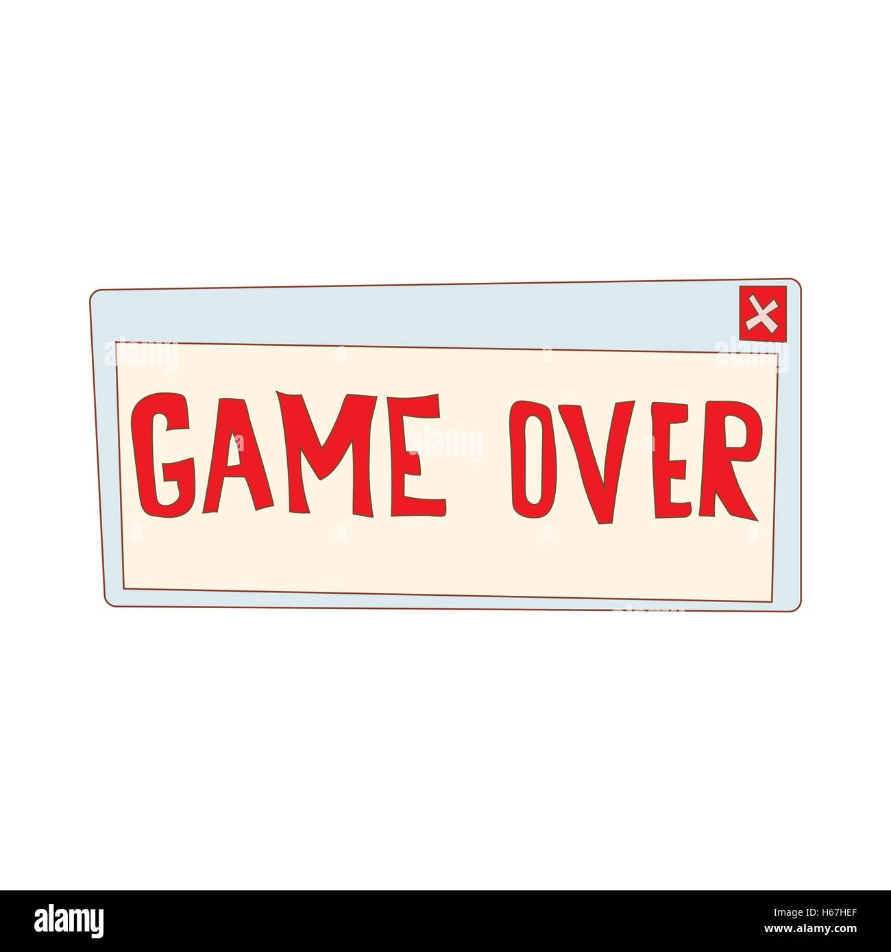 Game over icon, cartoon style Stock Vector Image & Art - Alamy