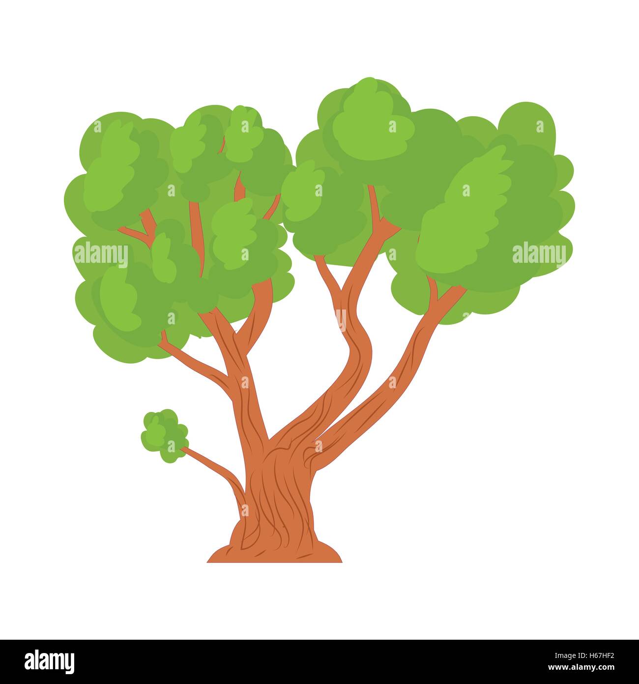 A tree with a spreading green crown icon Stock Vector Image & Art - Alamy