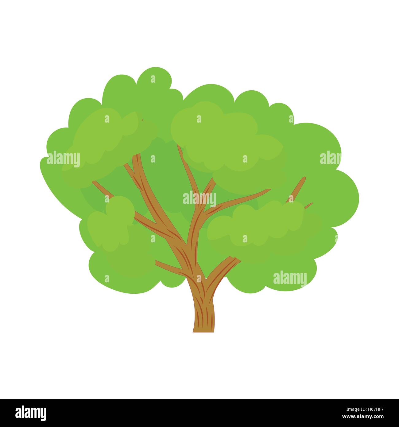 Green tree icon in cartoon style Stock Vector Image & Art - Alamy