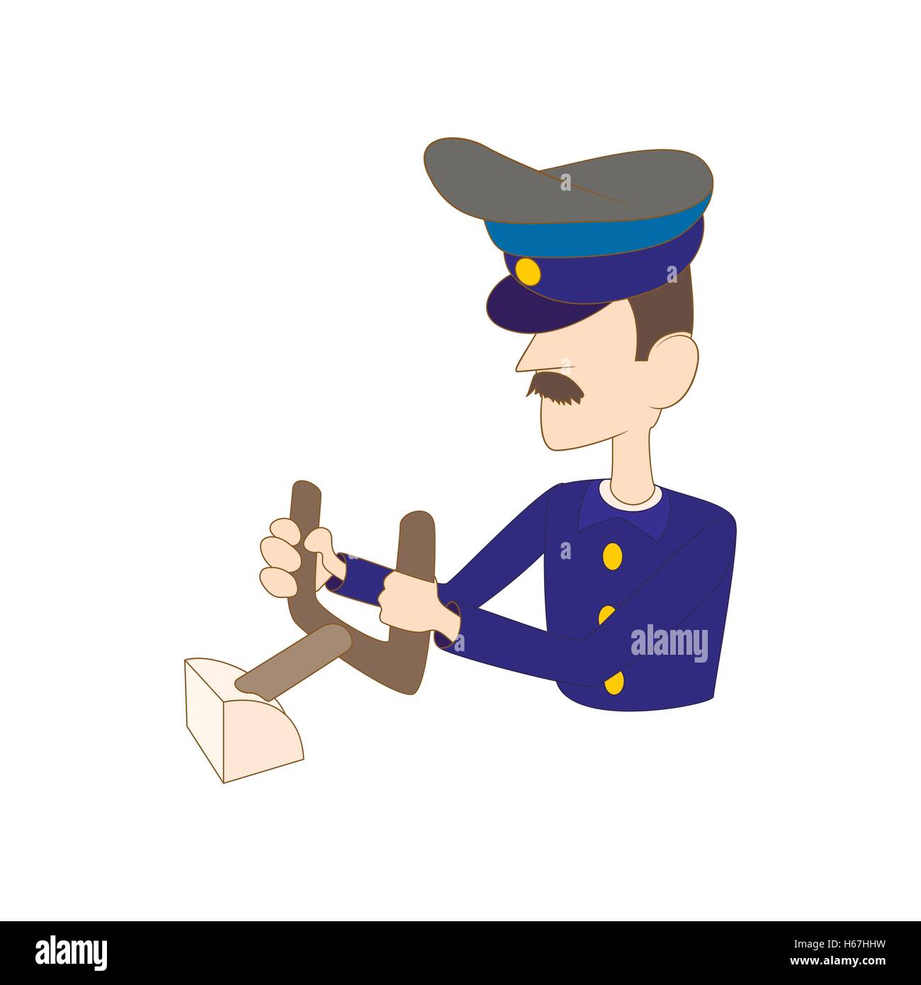 Captain of the aircraft icon, cartoon style Stock Vector Image & Art ...