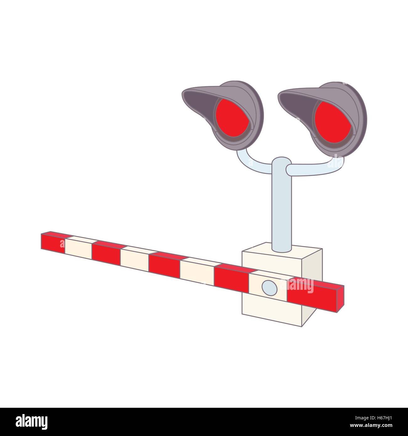 Railroad crossing icon, cartoon style Stock Vector Image & Art - Alamy