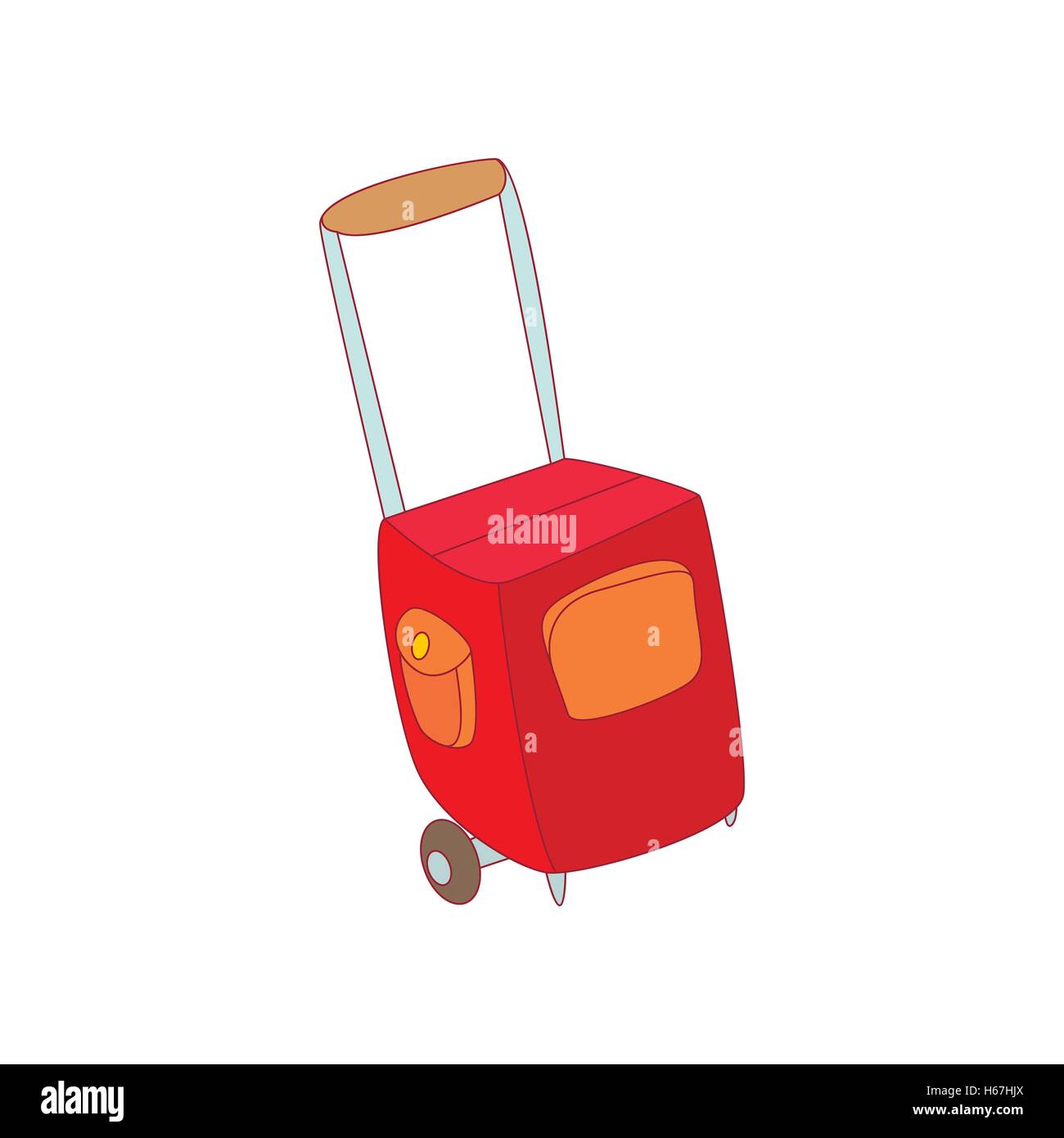 Red travel suitcase icon, cartoon style Stock Vector Image & Art - Alamy