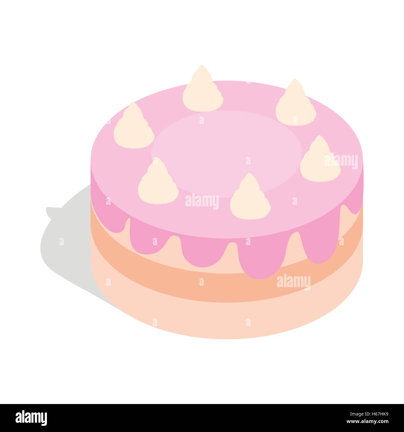 Cake icon, isometric 3d style Stock Vector Image & Art - Alamy