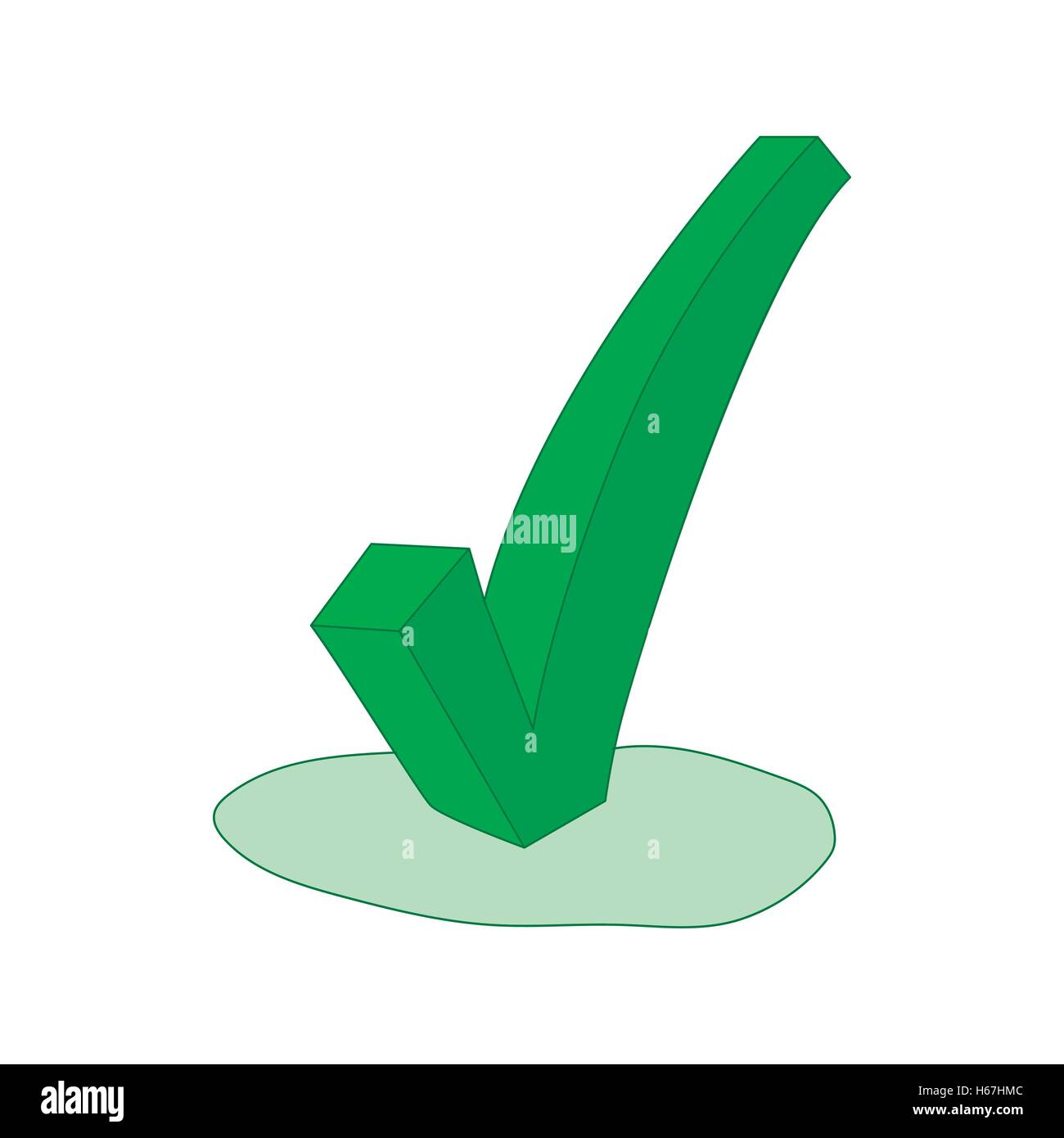 Green check mark icon, cartoon style Stock Vector Image & Art - Alamy