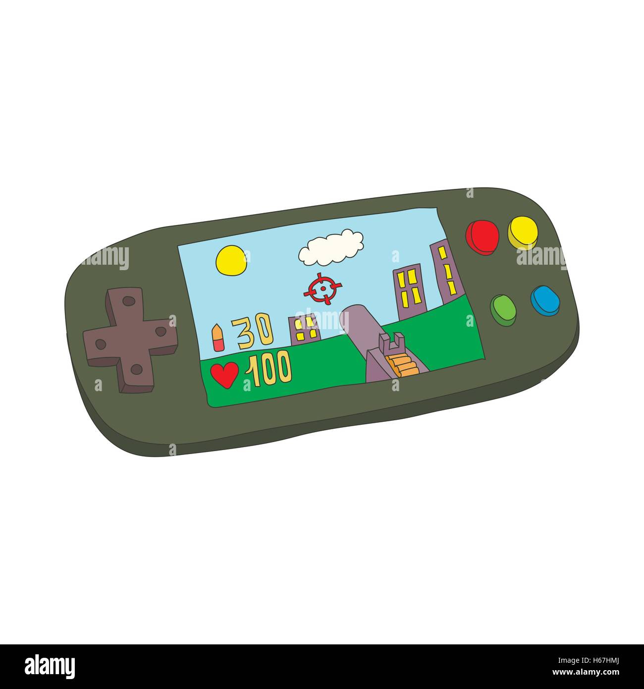 Mobile gaming console icon, cartoon style Stock Vector Image & Art - Alamy