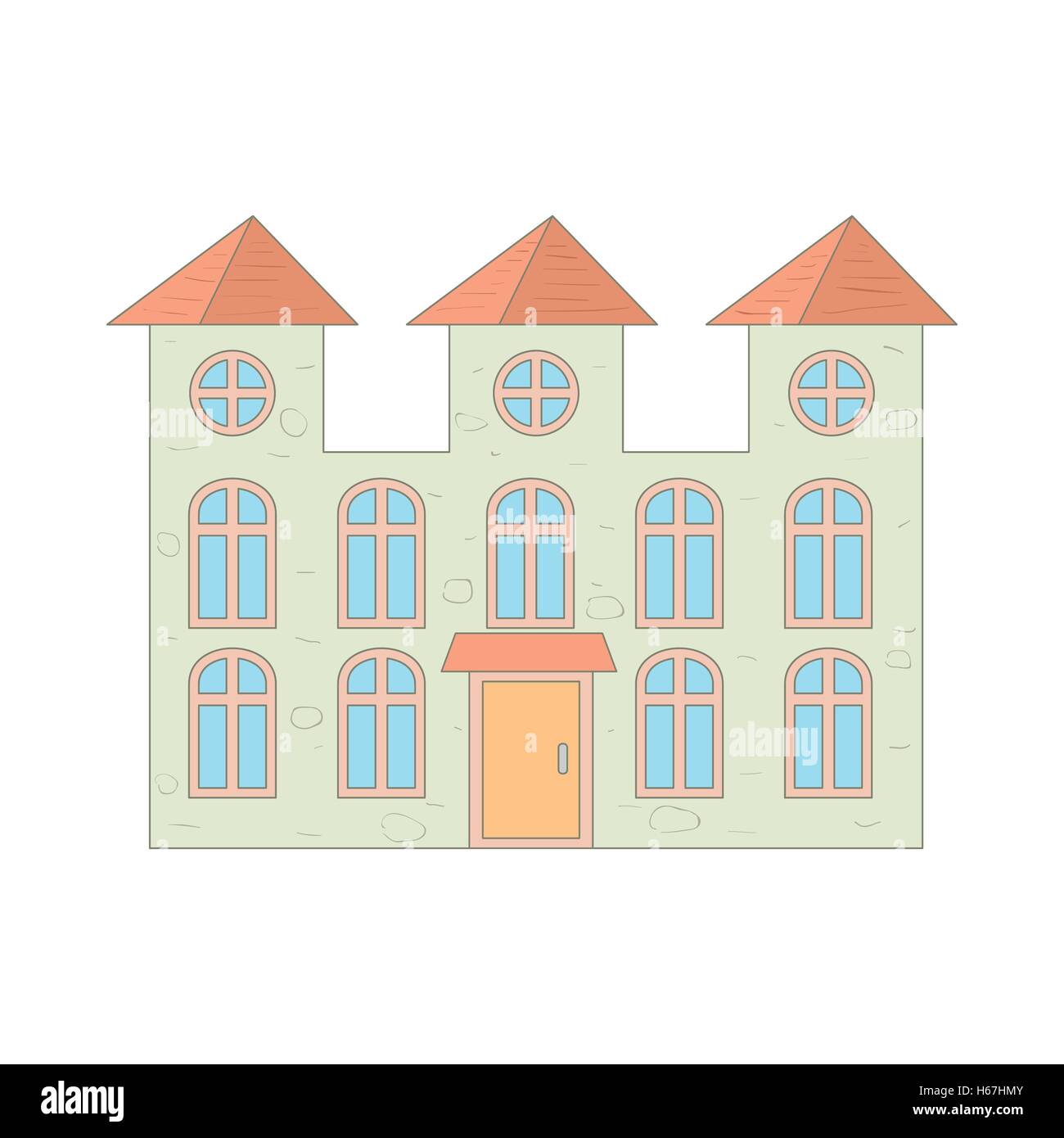 Two storey house icon icon cartoon hi-res stock photography and images ...