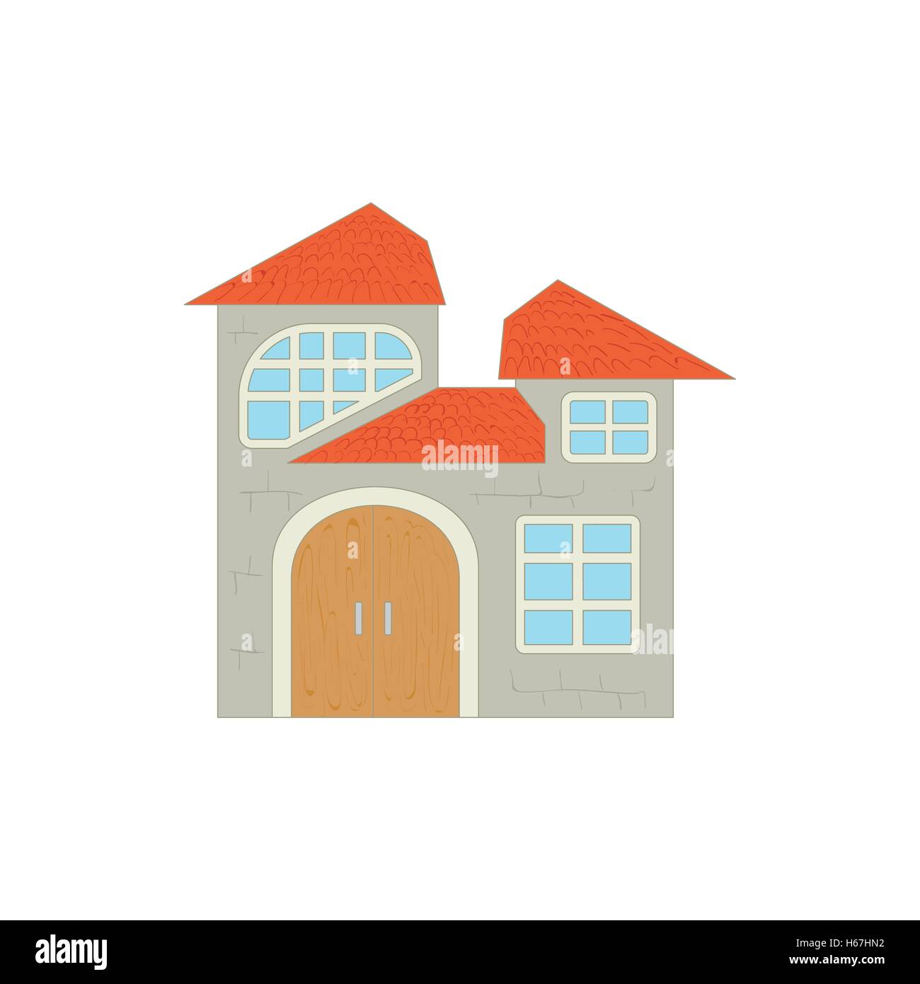 Two storey house icon icon cartoon hi-res stock photography and images ...