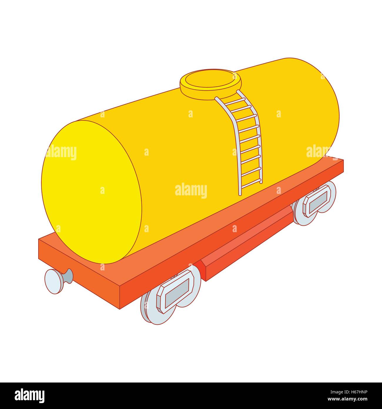 Yellow railroad tank icon, cartoon style Stock Vector Image & Art - Alamy
