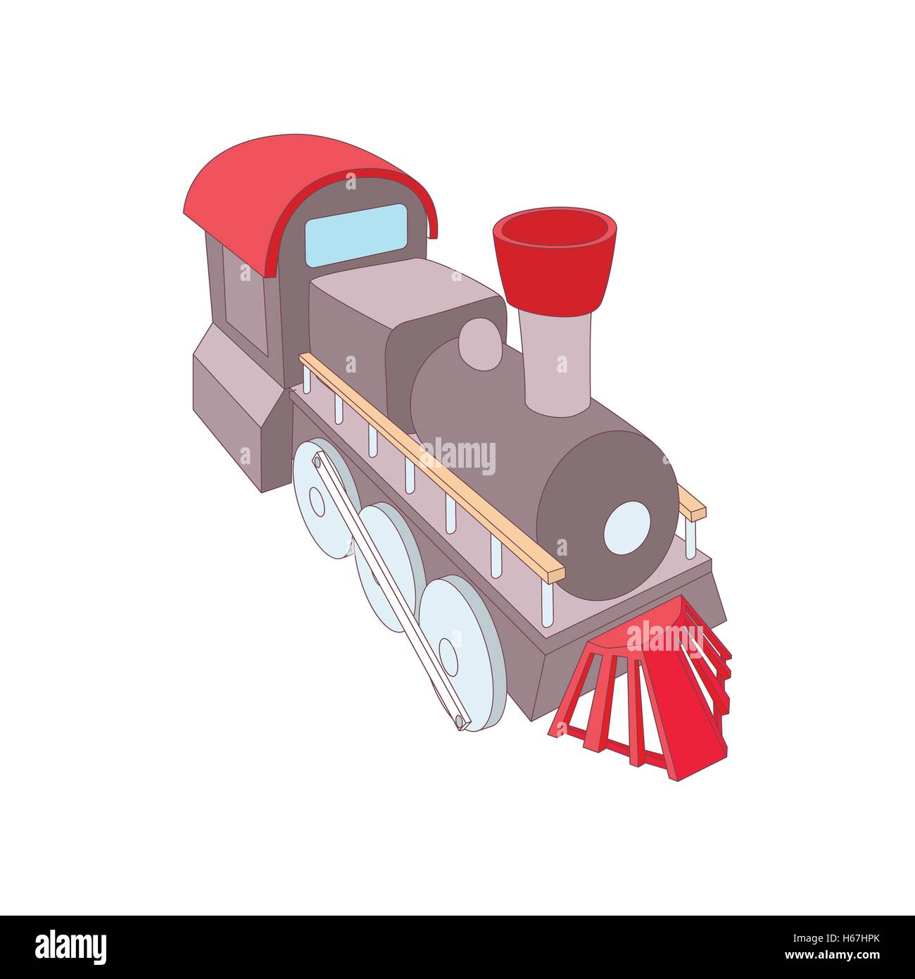 Old steam locomotive icon, cartoon style Stock Vector Image & Art - Alamy