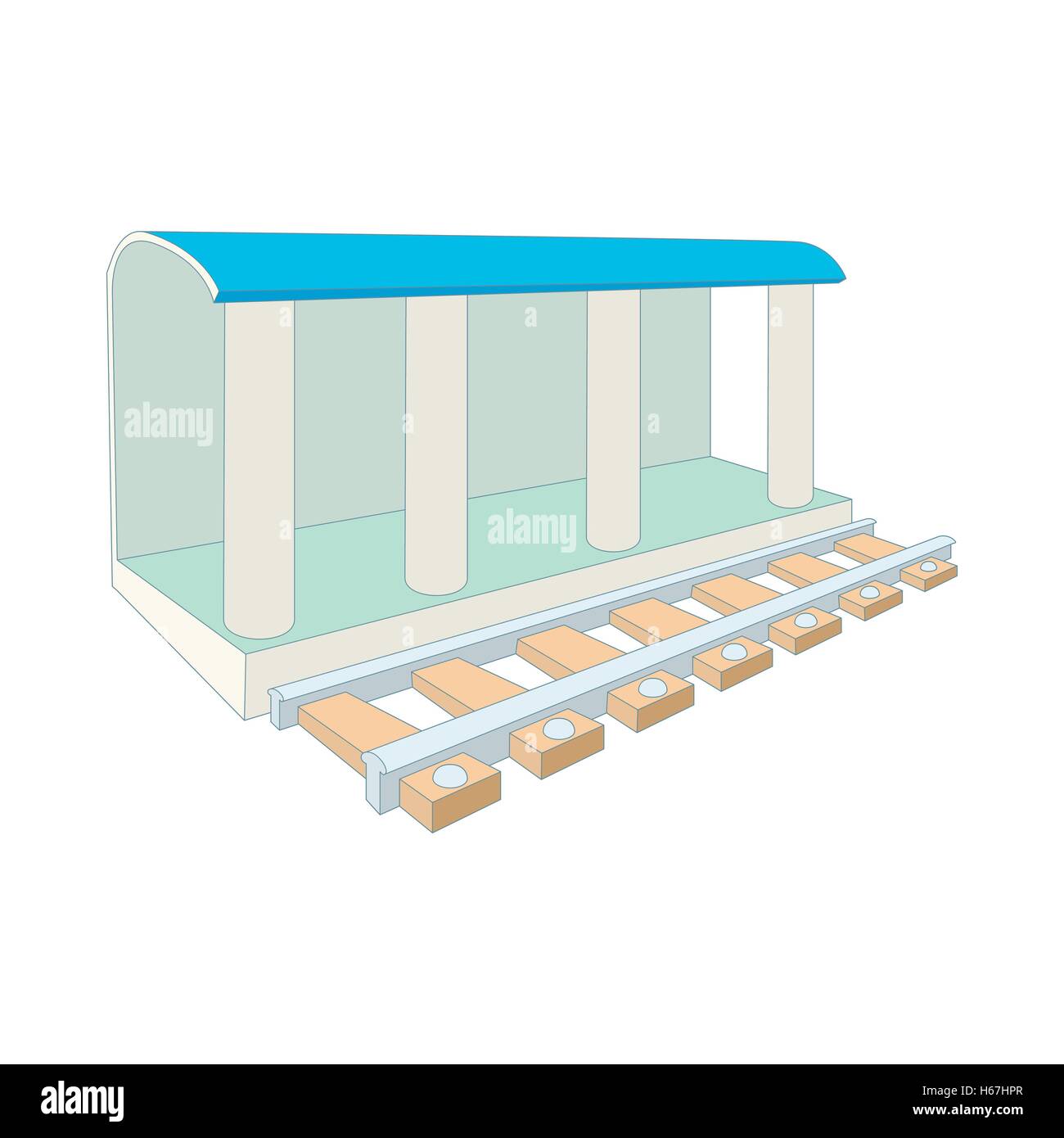 Train station icon, cartoon style Stock Vector Image & Art - Alamy