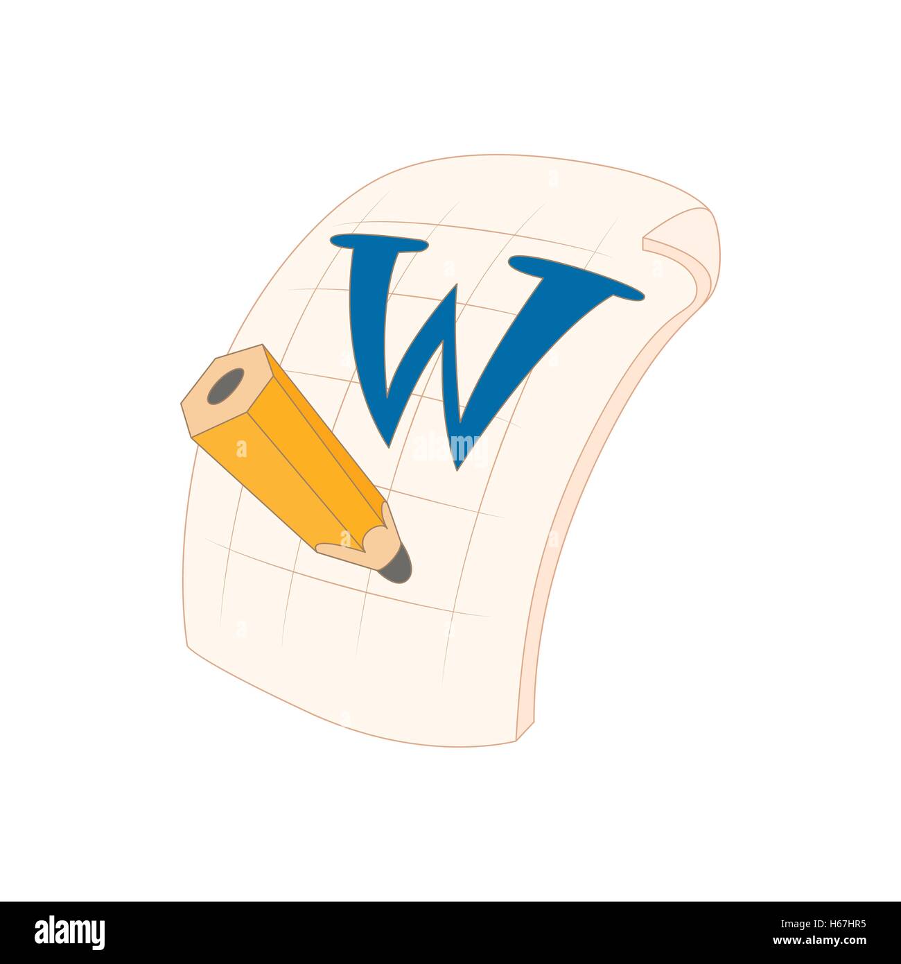 Word file icon in cartoon style Stock Vector Image & Art - Alamy
