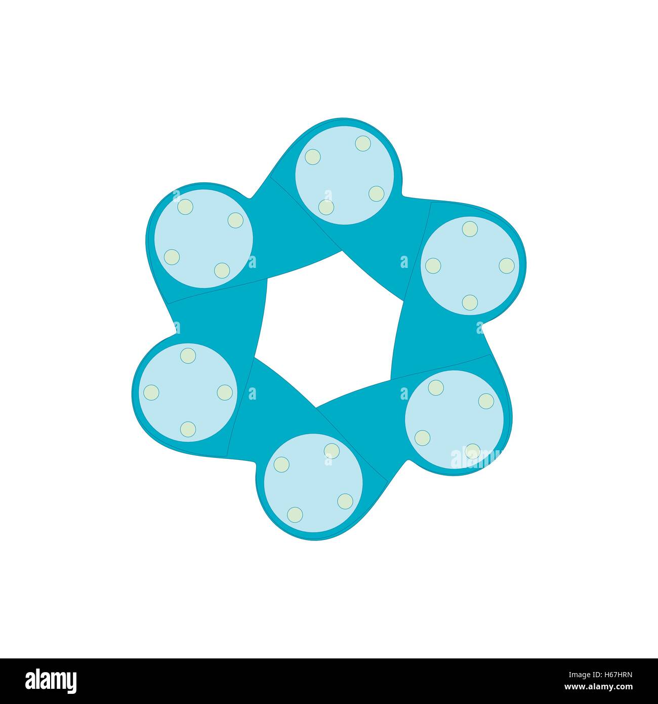 Blue abstract circle icon, cartoon style Stock Vector Image & Art - Alamy