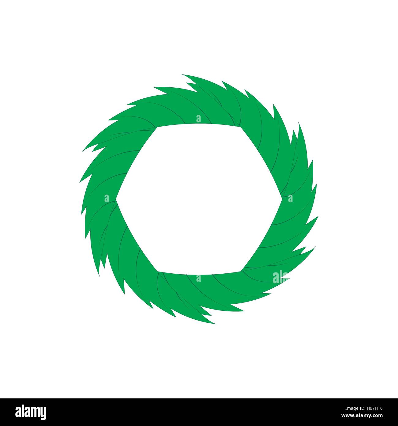 Green abstract circle icon, cartoon style Stock Vector Image & Art - Alamy